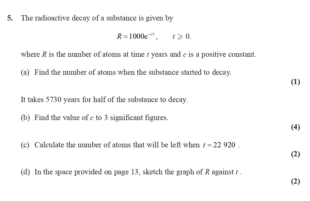 A-Level Edexcel Maths Pure Trigonometric Functions: The radioactive ...