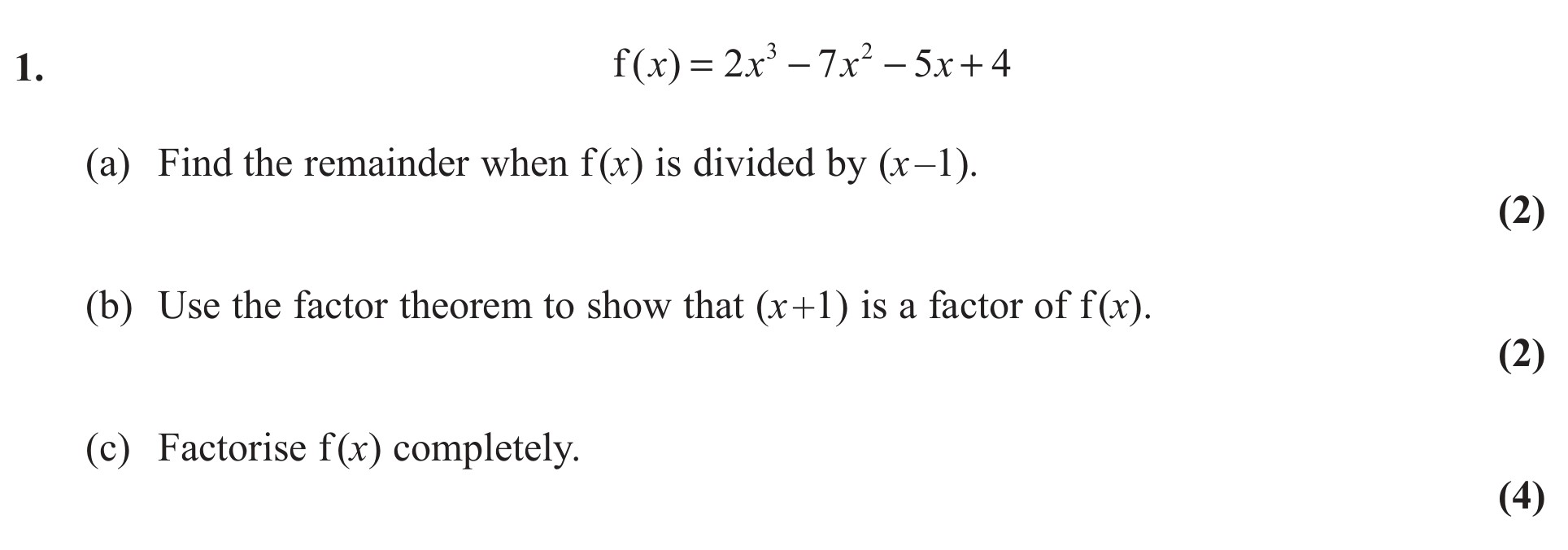 A-Level Edexcel Maths Pure Equation of a Straight Line: f(x) = 2x^3 ...
