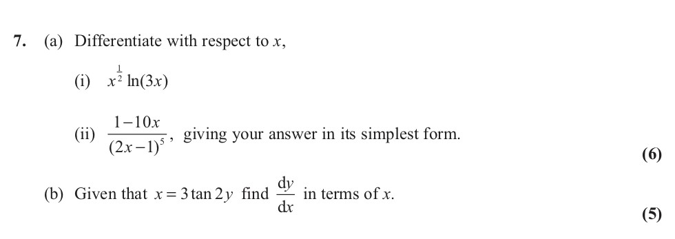A-Level Edexcel Maths Pure Solving Equations: 7. Differentiate with ...