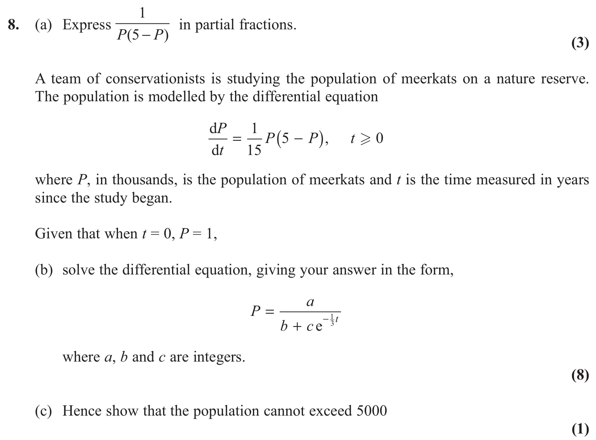 A-Level Edexcel Maths Pure Equation of a Straight Line: 8. (a) Express ...