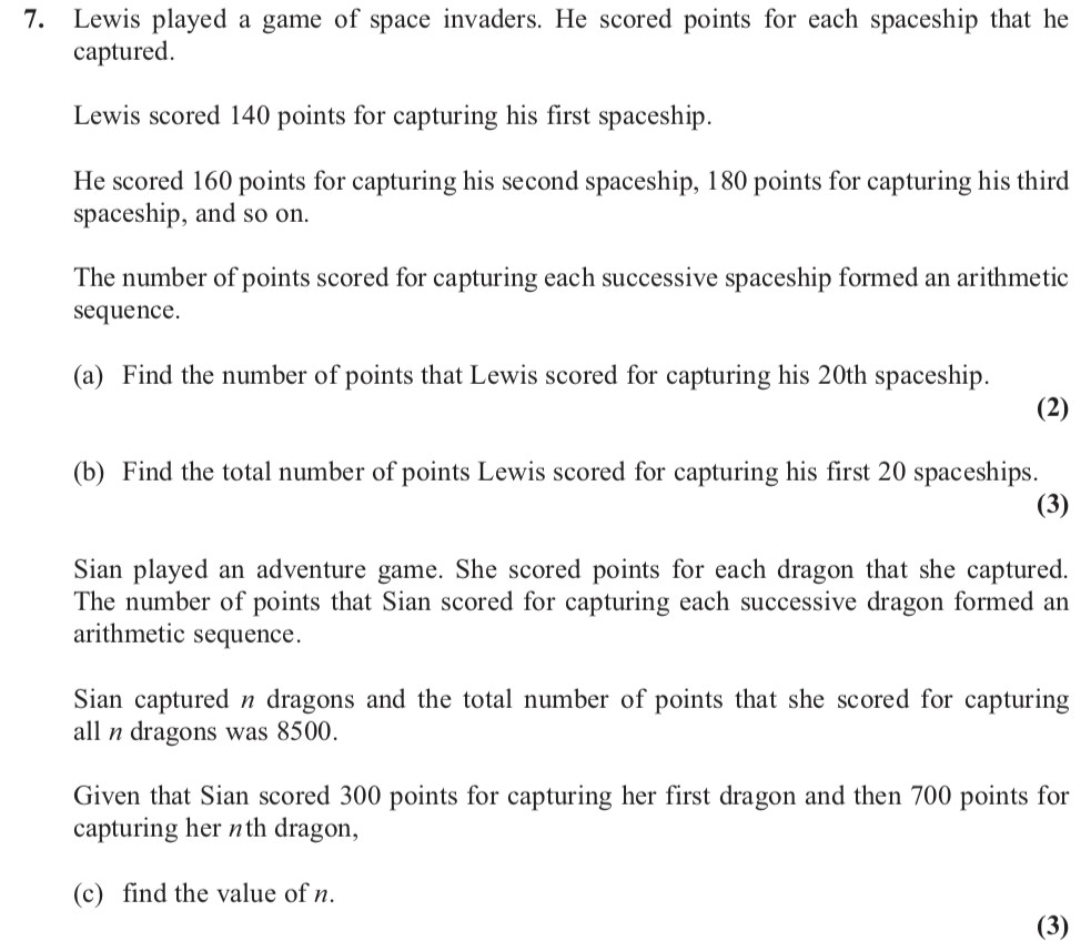 A-Level Edexcel Maths Pure Integration: Lewis played a game of space inv