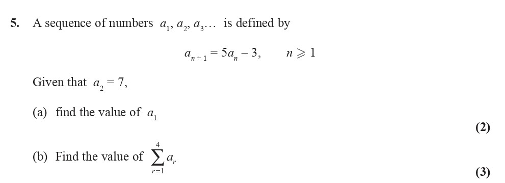 A-Level Edexcel Maths: Pure Graphs of Functions: A sequence of numbers ...