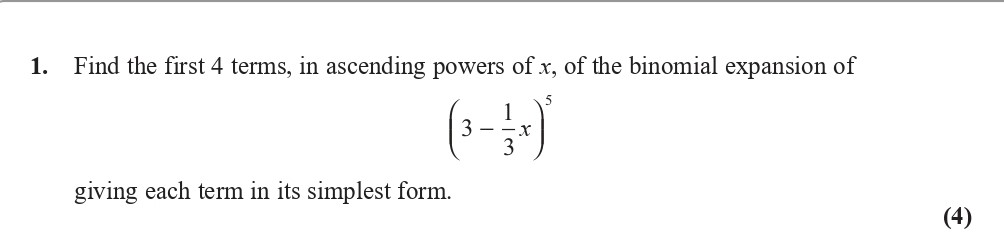 A-Level Edexcel Maths Pure Exponential & Logarithms: Find the first 4 ...