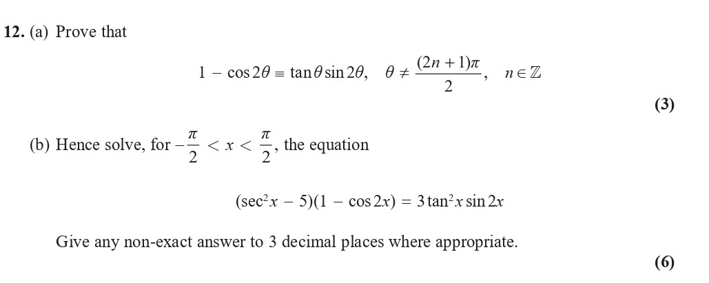A-Level Edexcel Maths Pure Equation of a Straight Line: 12. (a) Prove ...