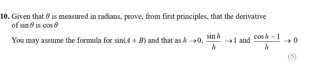 A-Level Edexcel Maths Pure Working with Data: Given that θ is measured ...
