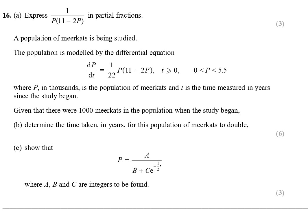 A-Level Edexcel Maths Pure Differentiation: 16. (a) Express \( \frac{1 ...