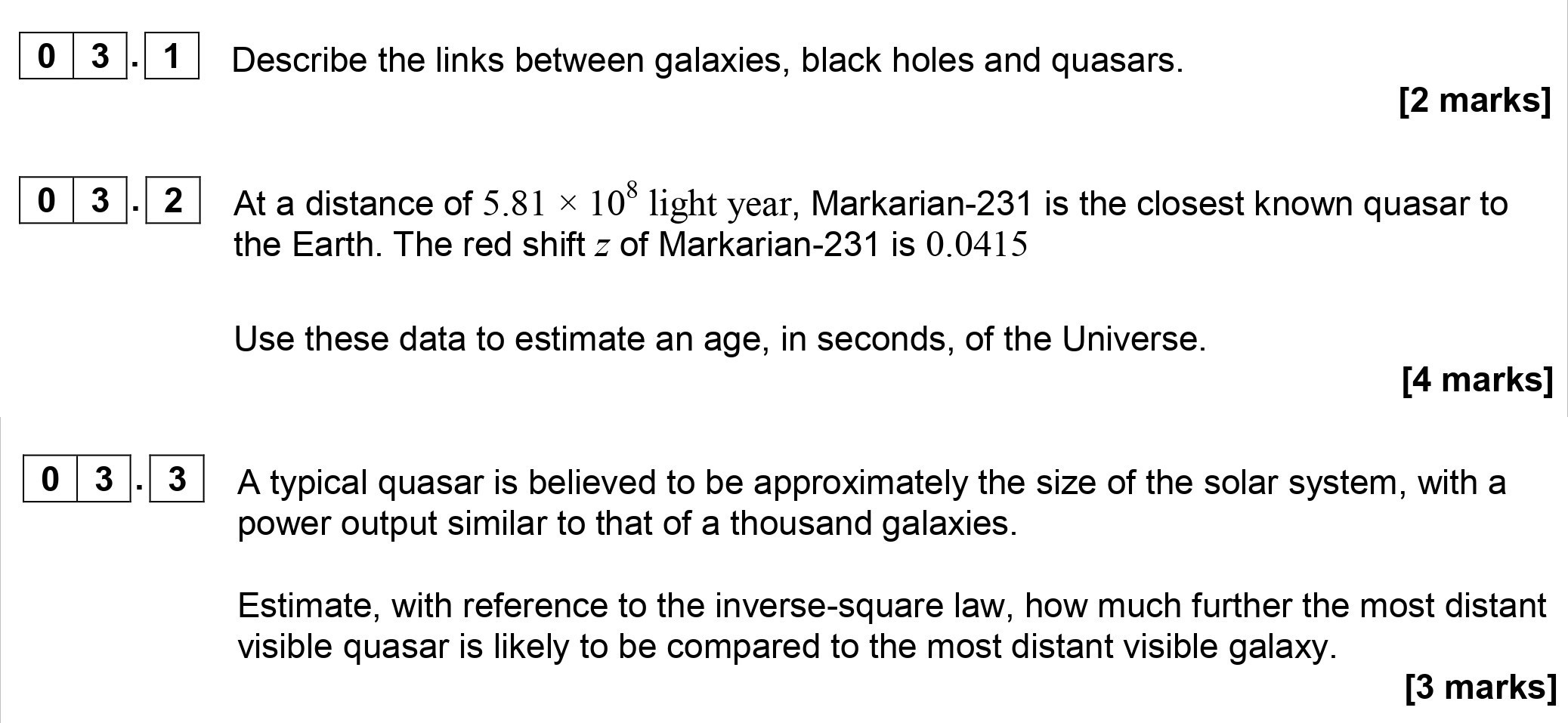 A-Level AQA Physics Classification of Stars: Describe the links between ...
