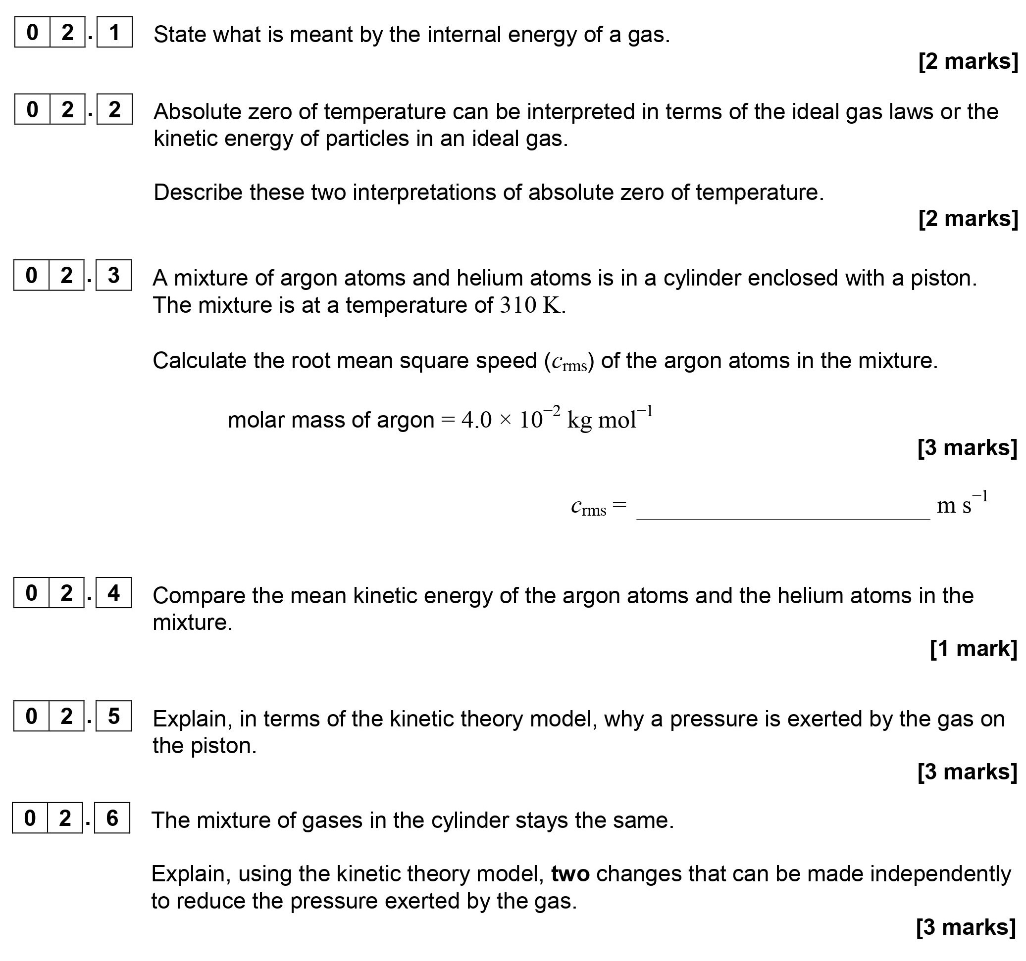 A-Level AQA Physics Ideal Gases: 0.2.1 State what is meant by the