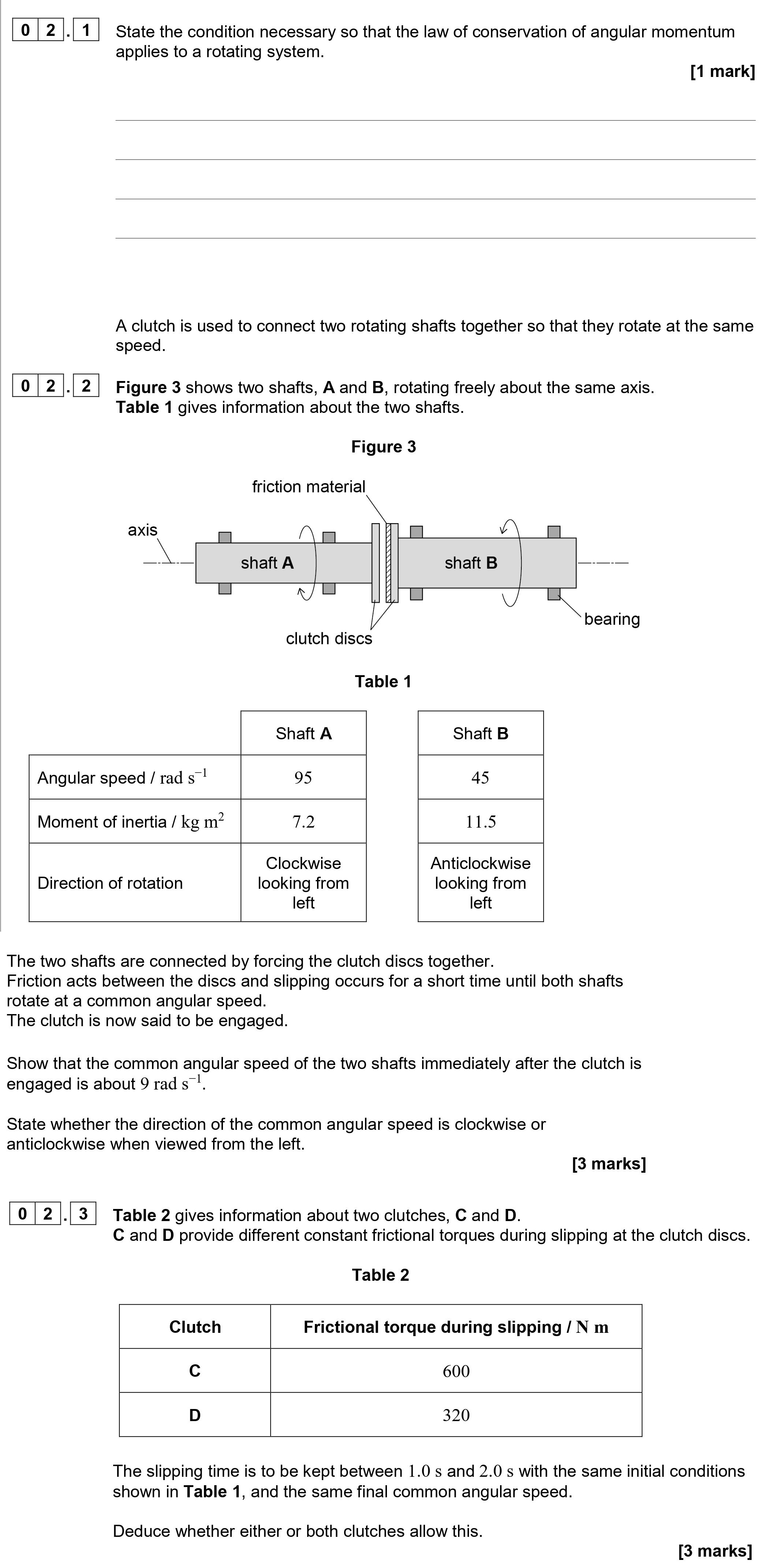 A-Level AQA Physics Work, Energy & Power: State the condition necessary so