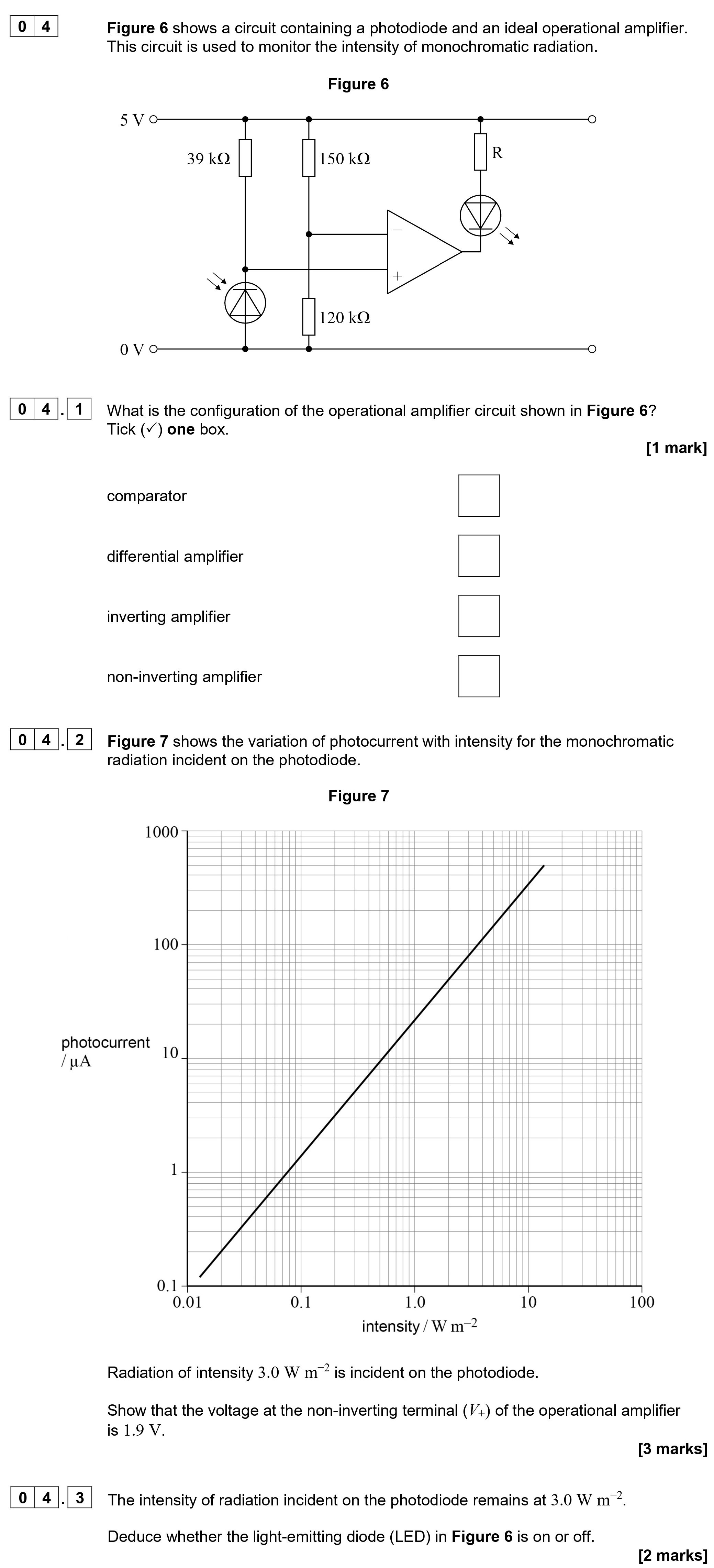 A-Level AQA Physics Current–Voltage Characteristics: Figure 6 shows a circuit contain