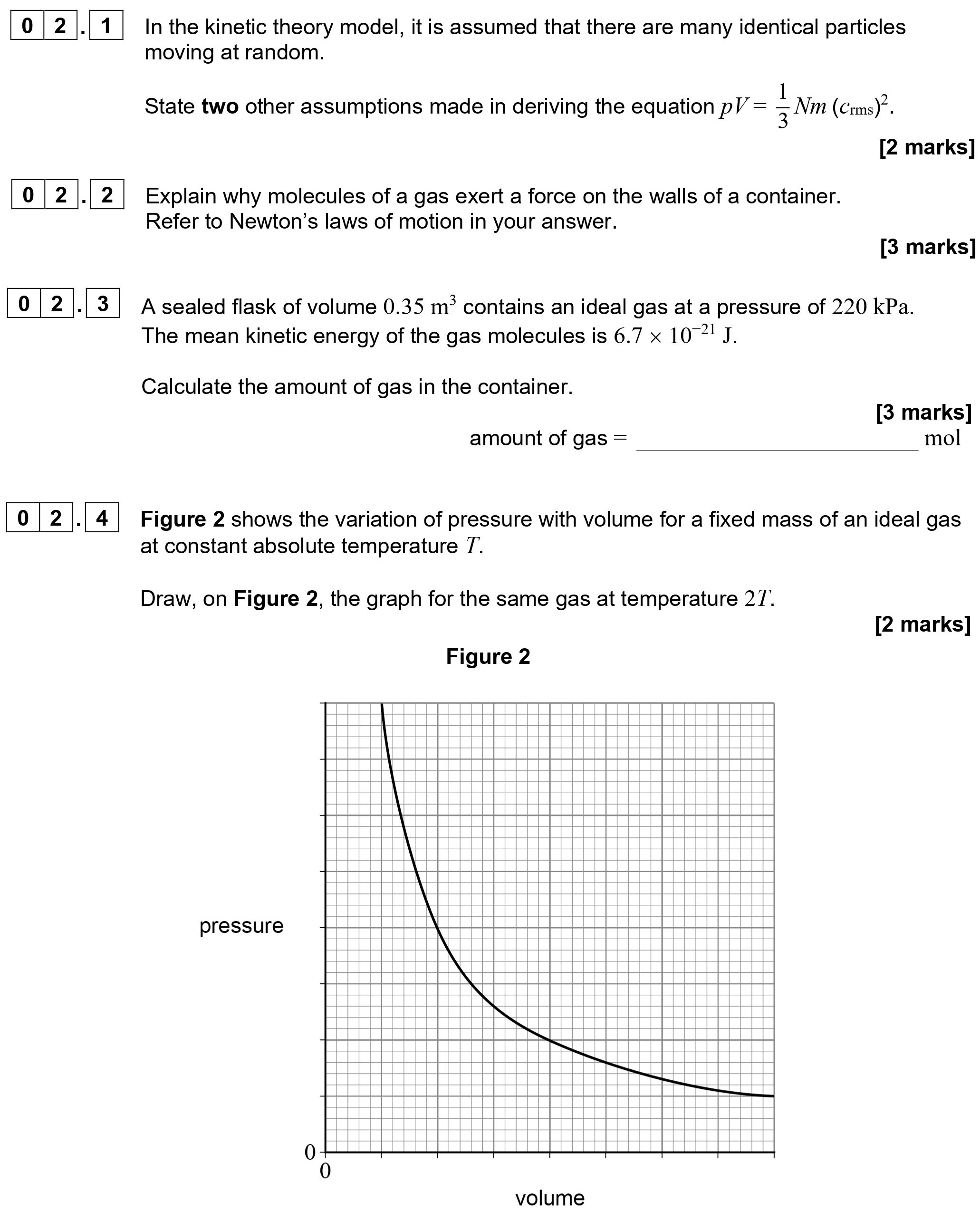 A-Level AQA Physics Newtons Laws of Motion: In the kinetic theory model, it