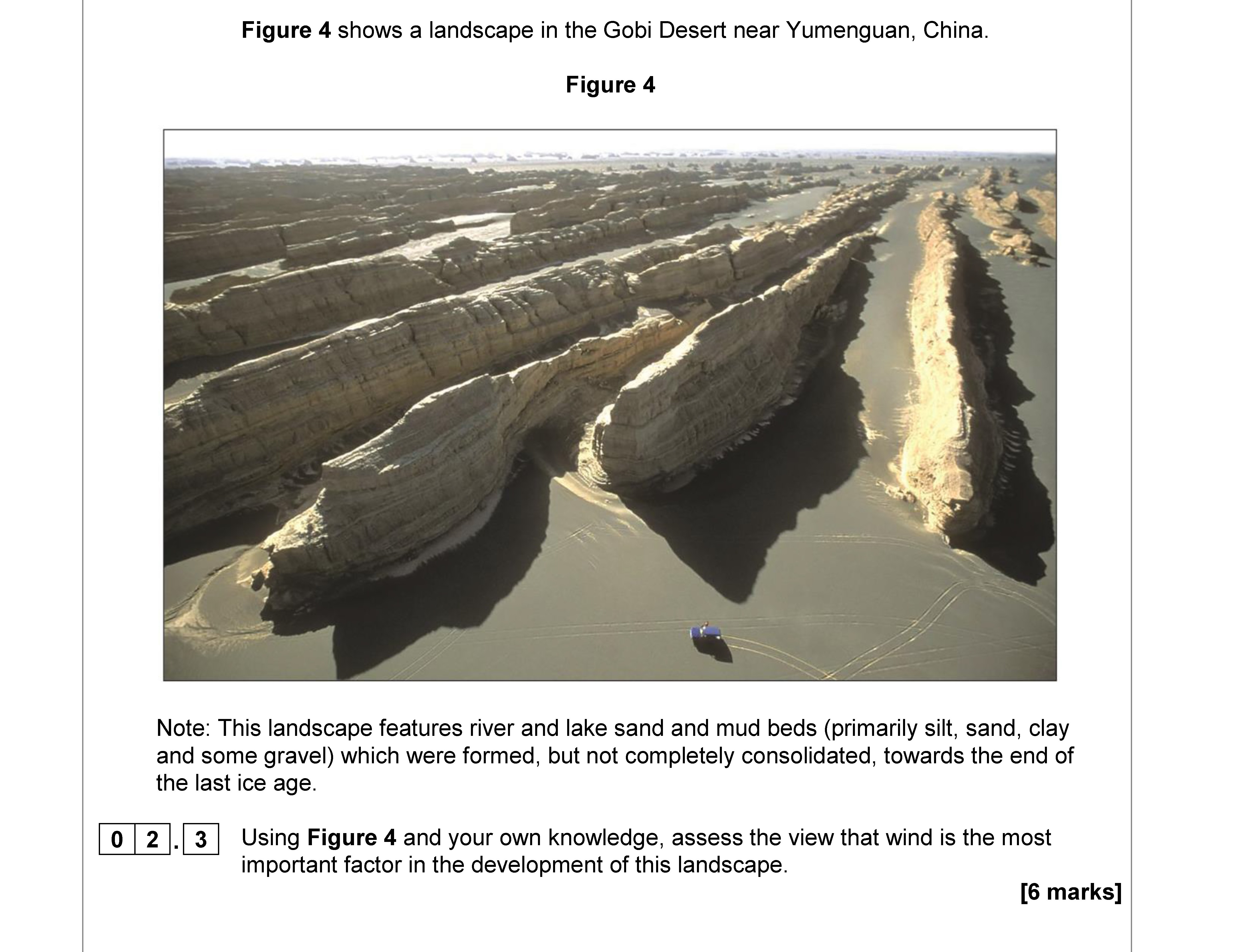 A-Level AQA Geography Desert Systems & Processes: Using Figure 4 and ...