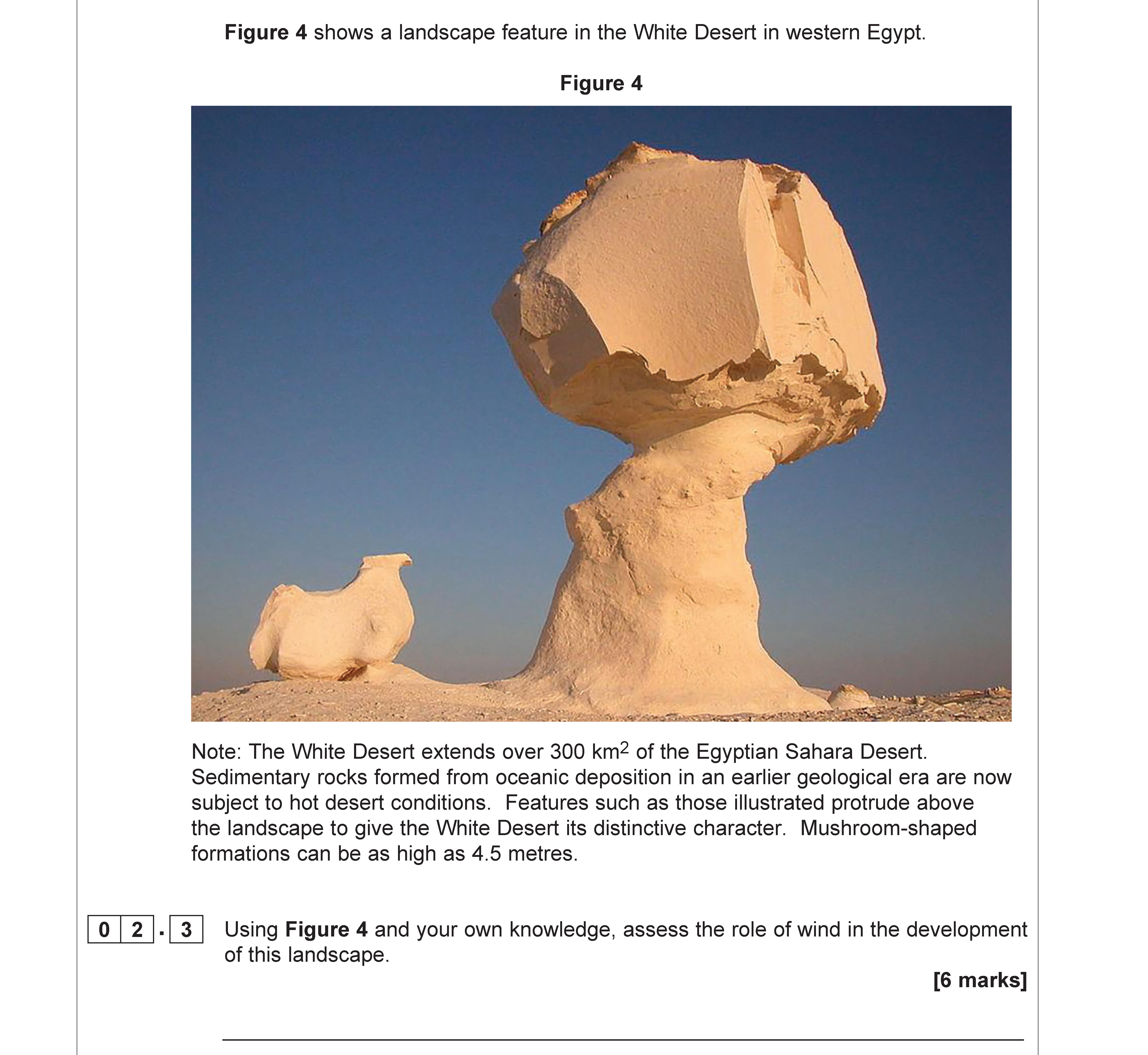 A-Level AQA Geography Desert Systems & Processes: Using Figure 4 and ...