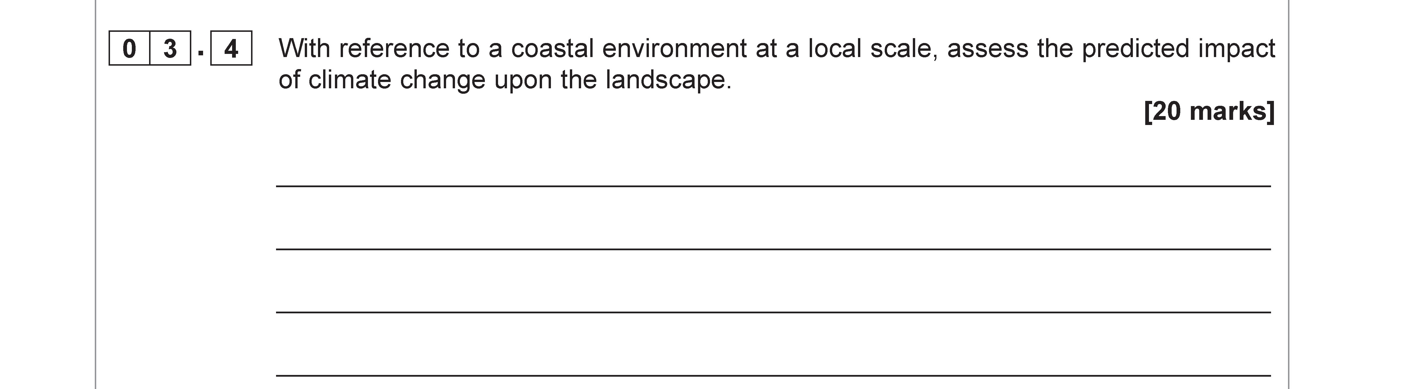 A-Level AQA Geography Coastal Management: With reference to a coastal envi