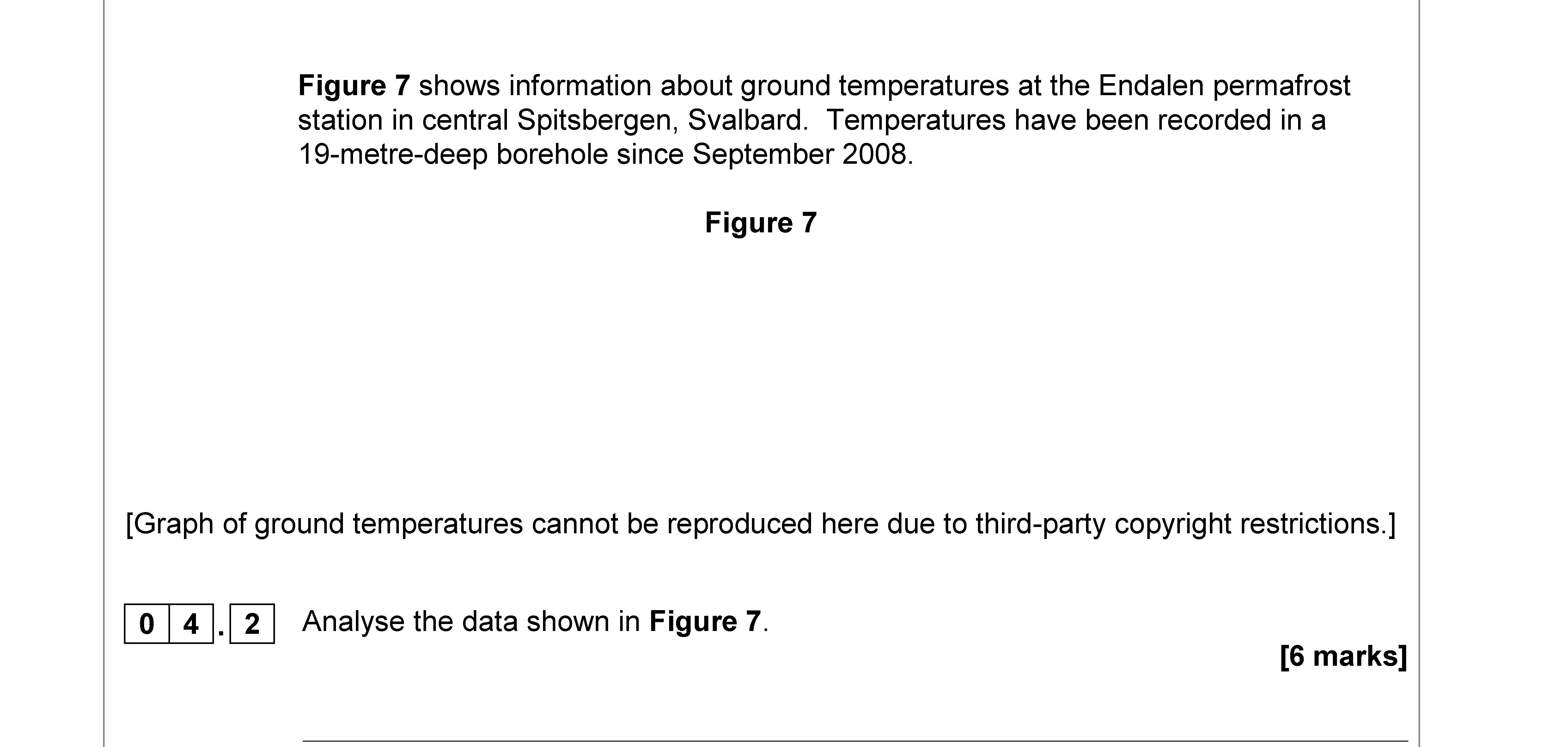 A-Level AQA Geography Glacial Systems & Processes: Analyse the data ...