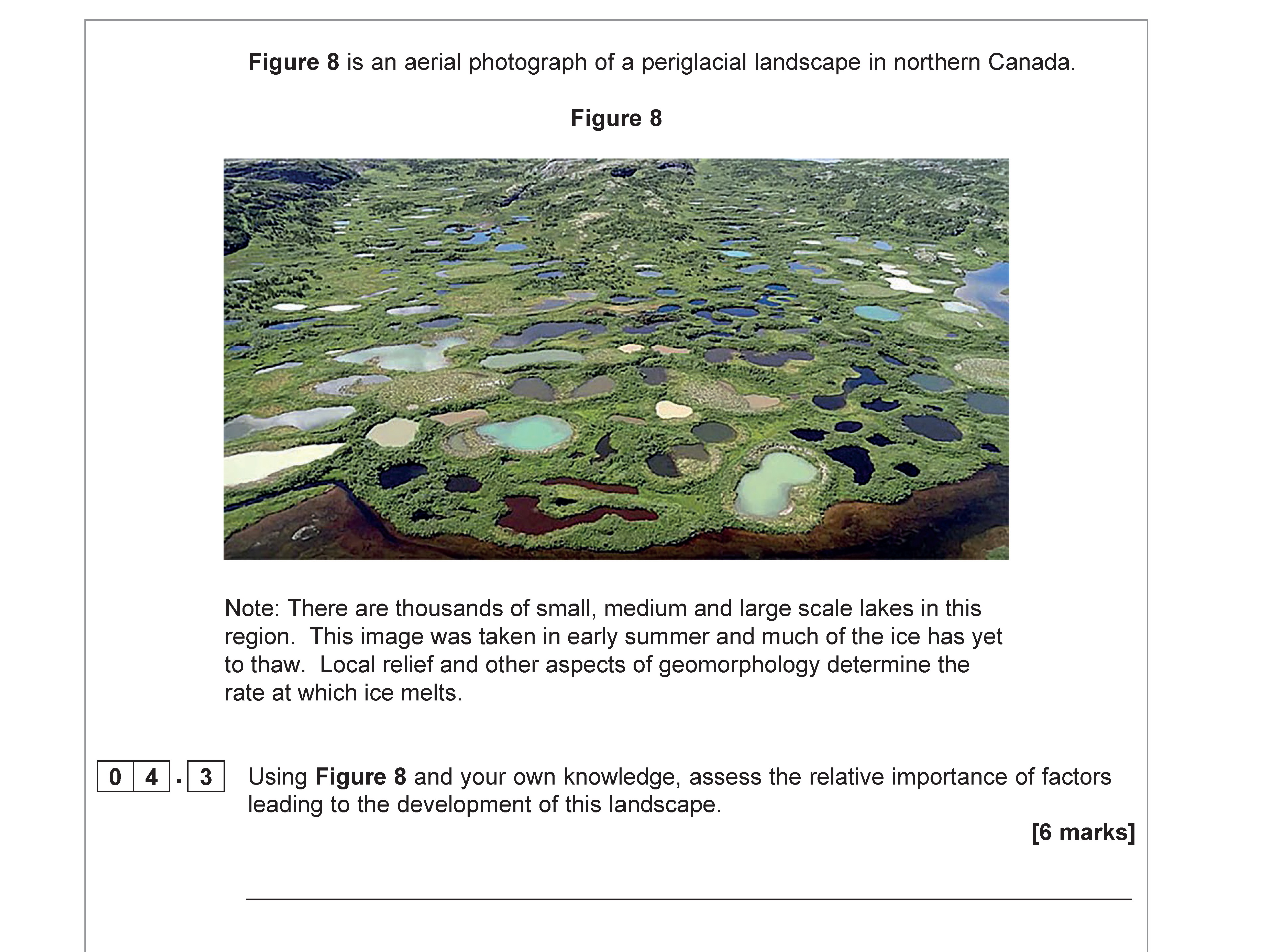 A-Level AQA Geography Glacial Systems & Processes: Using Figure 8 and ...