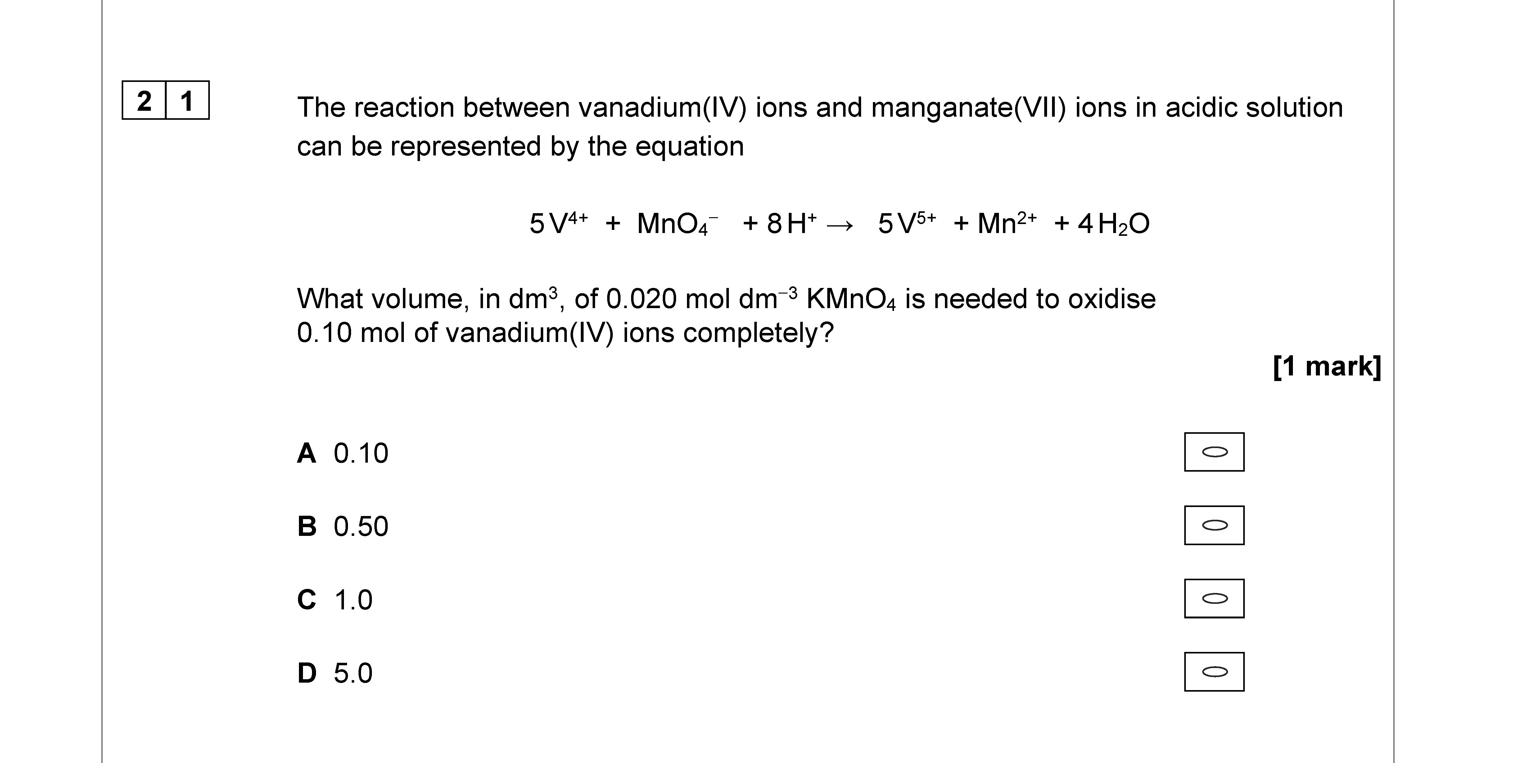 A-Level AQA Chemistry Formulae, Equations & Calculations: The reaction ...