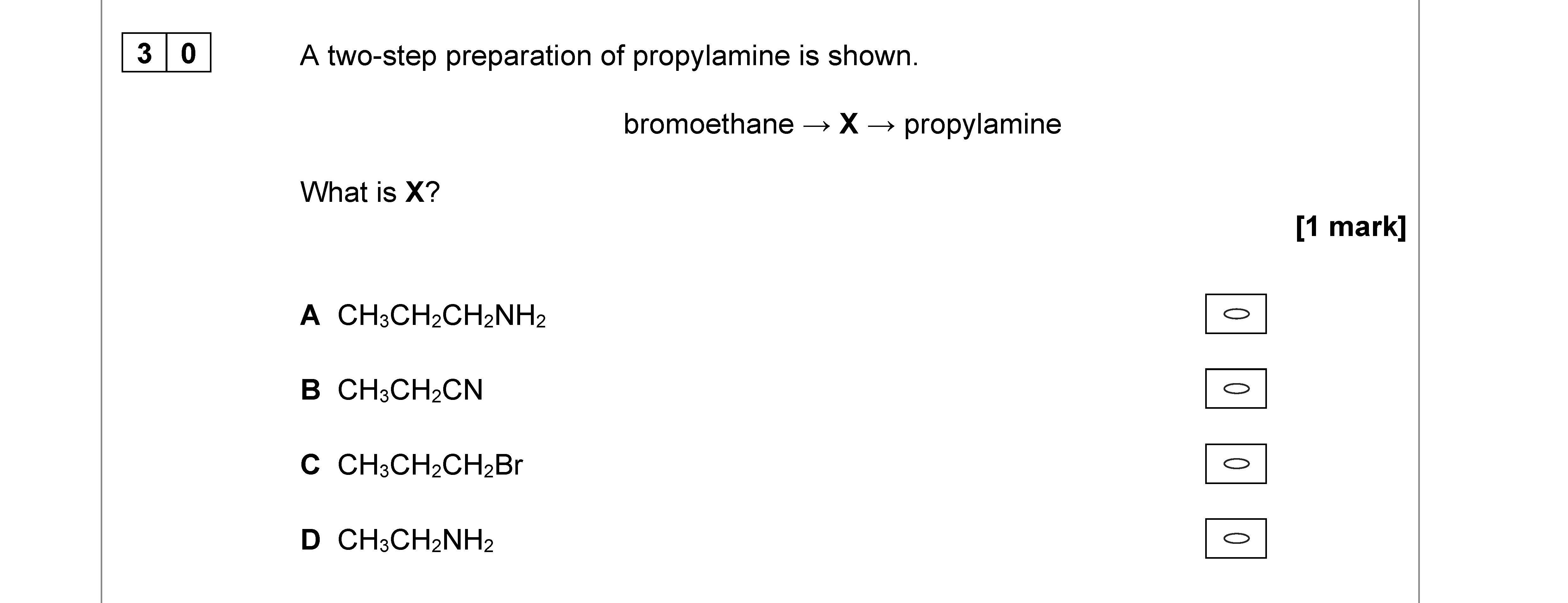 A-Level AQA Chemistry Organic Mechanisms: A two-step preparation of propyl