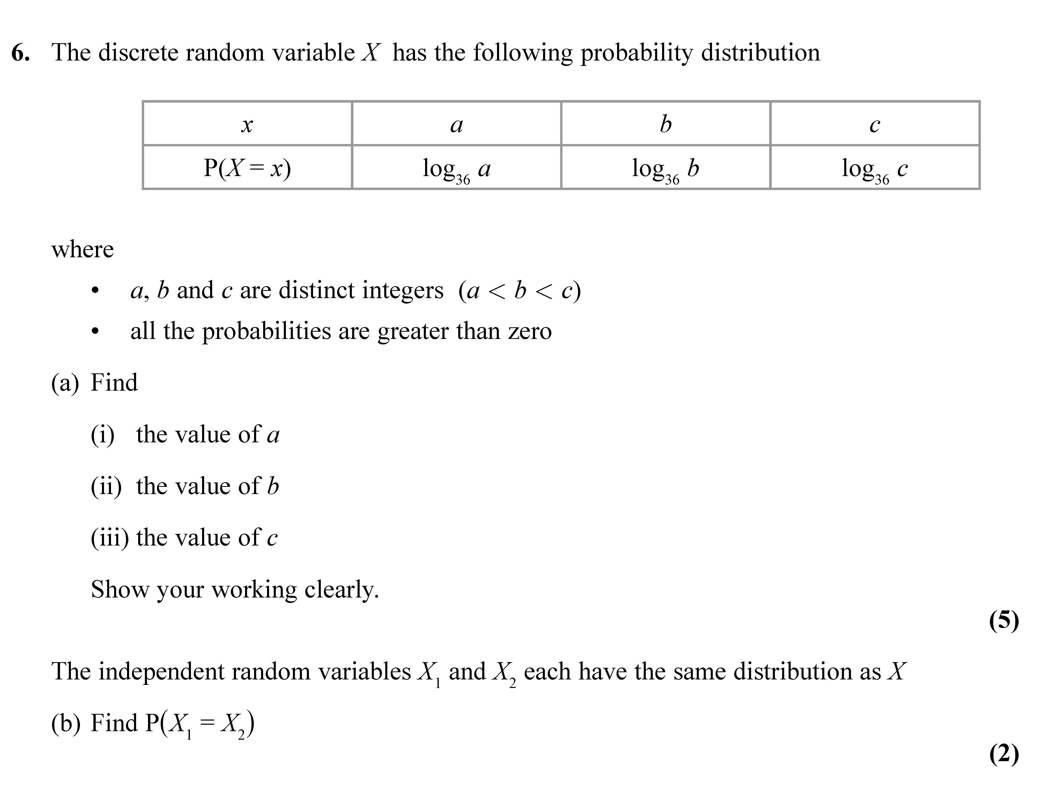 A-Level Edexcel Maths Statistics Basic Probability: The discrete random ...