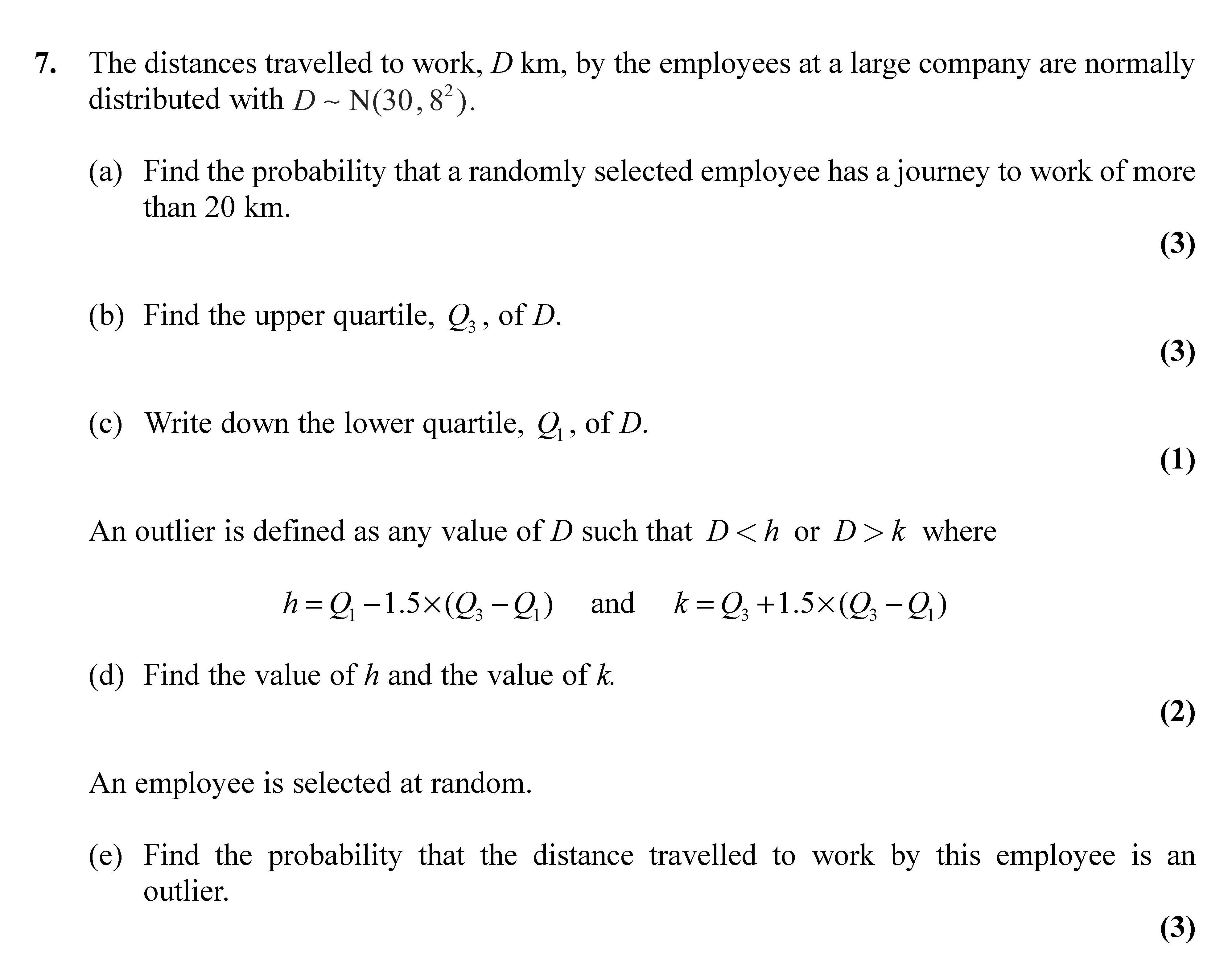 A-Level Edexcel Maths Statistics Hypothesis Testing (Normal ...
