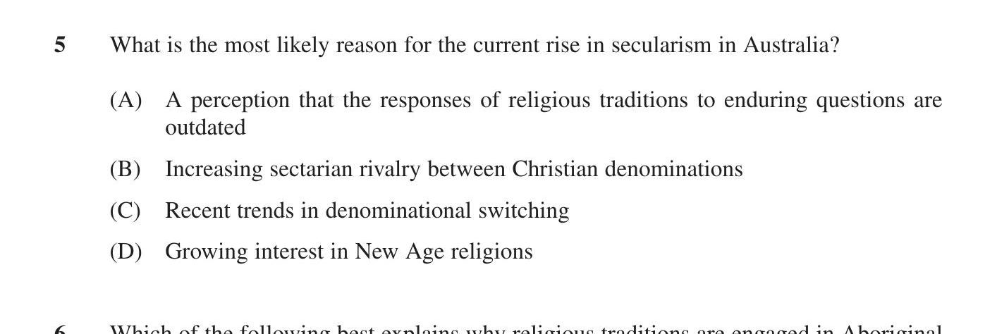 SSCE HSC Studies of Religion The Difference Between Religious and Non ...