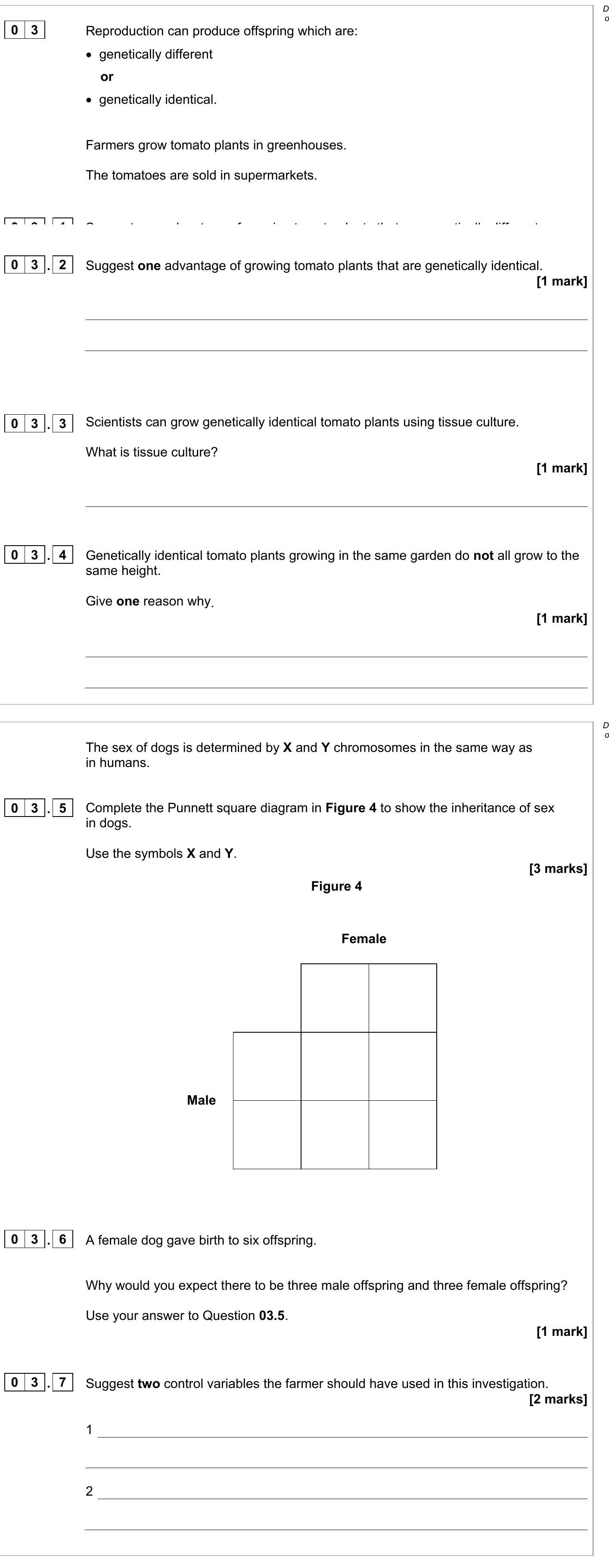 GCSE AQA Biology Reproduction: Reproduction can produce offspri