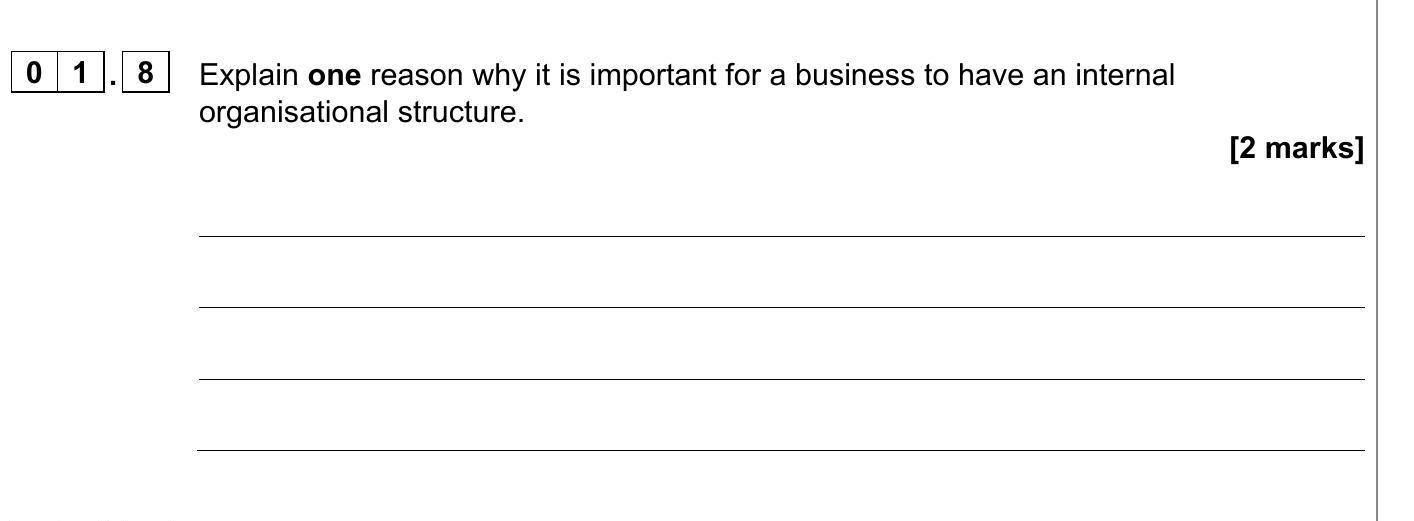 GCSE AQA Business Quality of goods and services: Explain one reason why ...