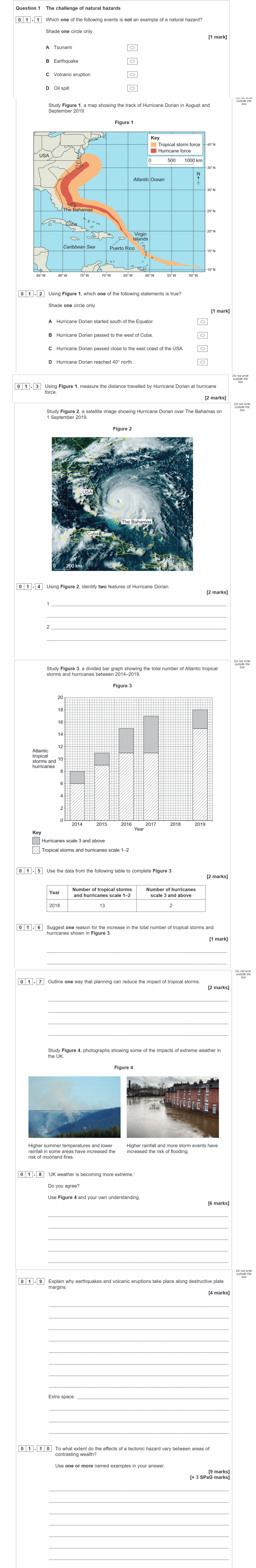 GCSE AQA Geography 1.1 Natural Hazards: The challenge of natural hazards