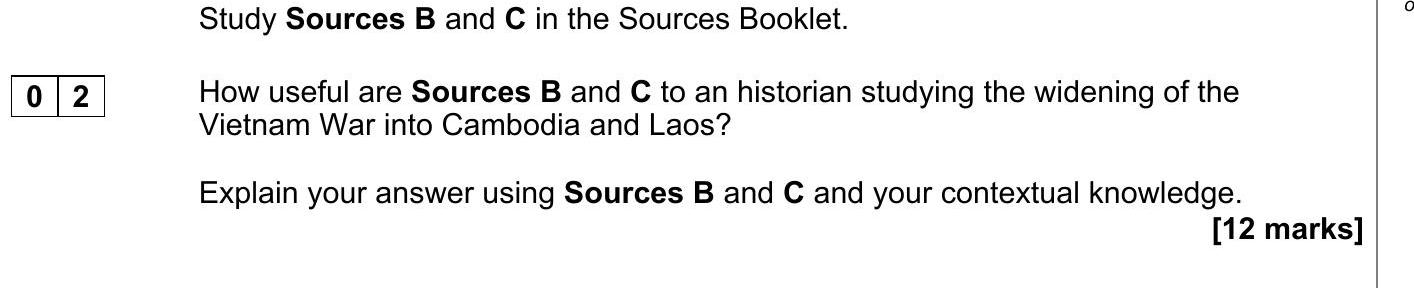 GCSE AQA History Escalation of Conflict in Vietnam: Study Sources B and ...