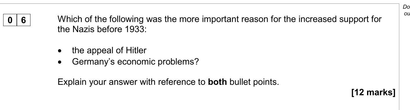 GCSE AQA History The experiences of Germans under the Nazis: Which of ...