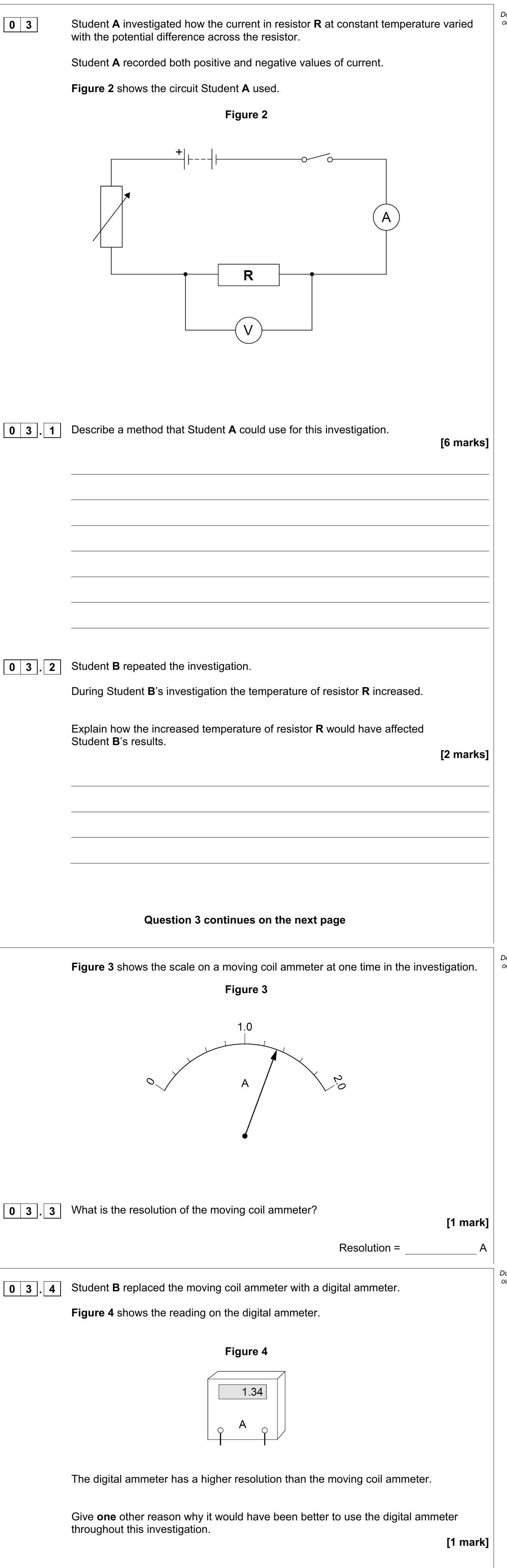 GCSE AQA Physics Current, Potential Difference & Resistance: Describe a ...