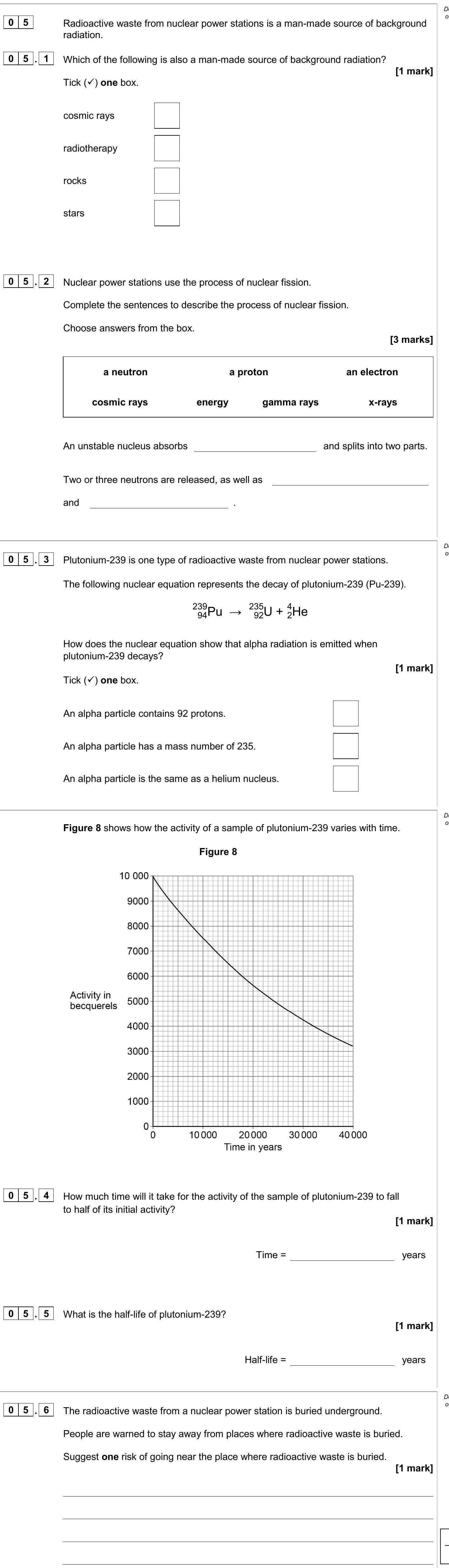 GCSE AQA Physics Atoms & Isotopes: Which of the following is also a
