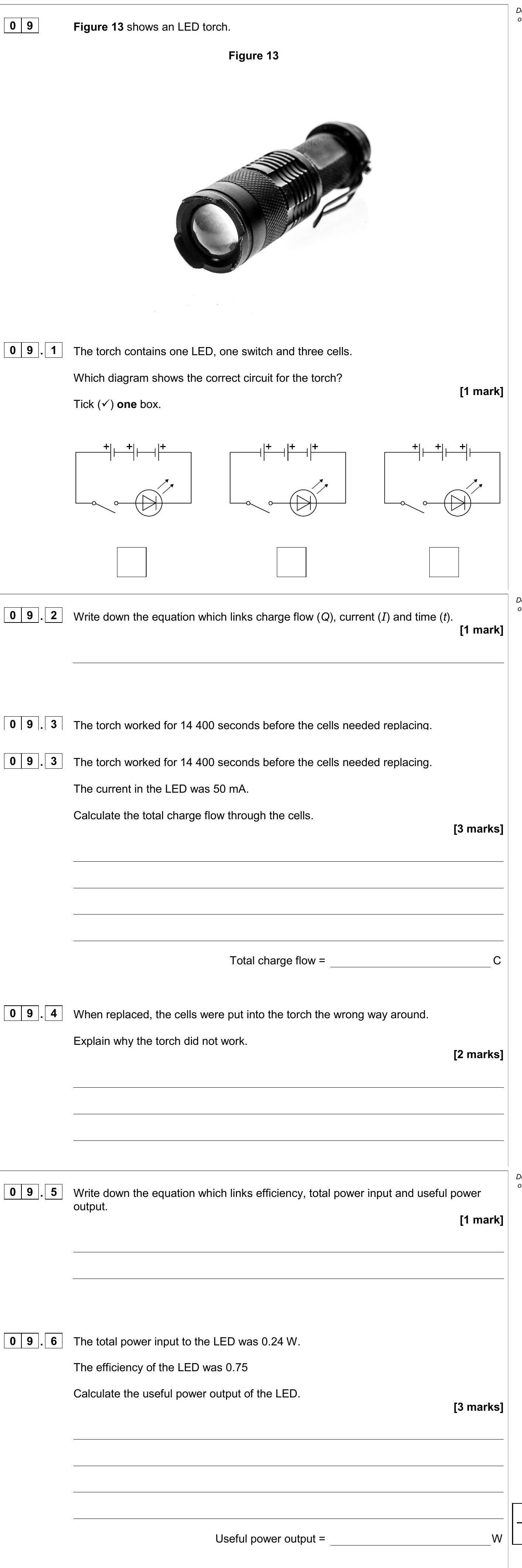 GCSE AQA Physics Current, Potential Difference & Resistance: Figure 13 ...