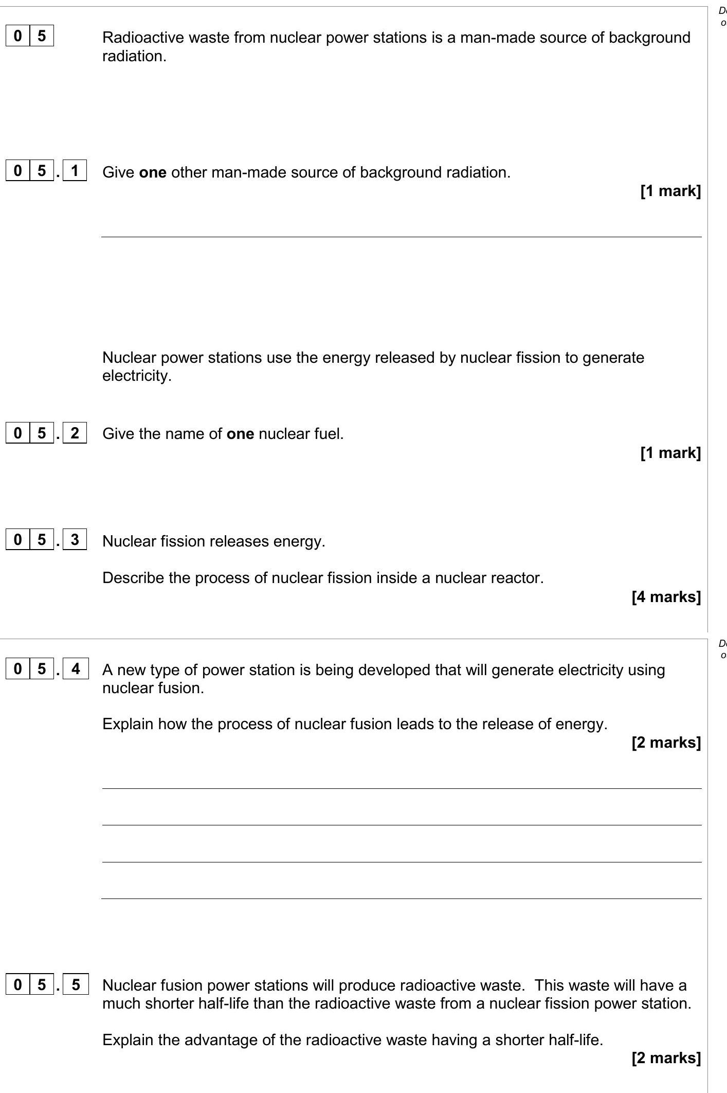 GCSE AQA Physics Hazards & Uses of Radioactive Emissions & of Background Radiation: Radioactive ...