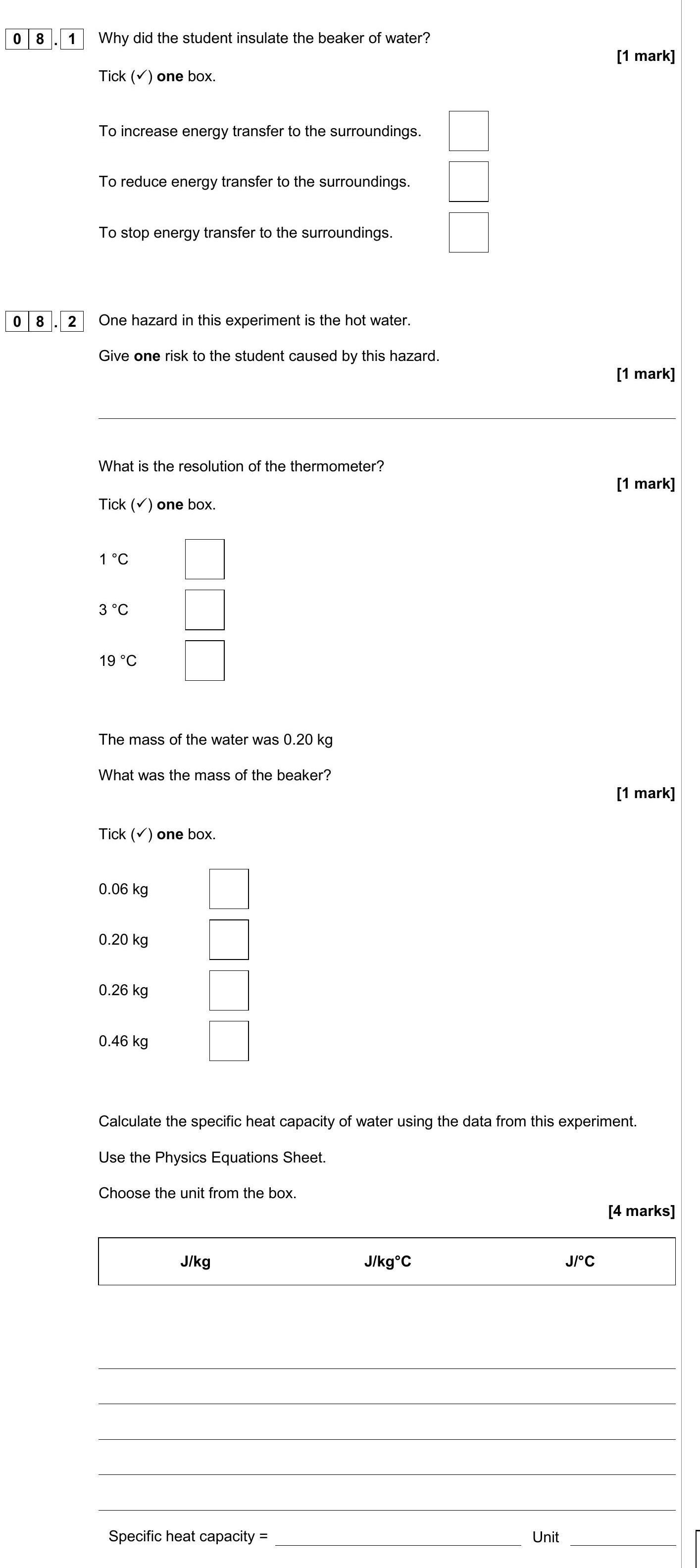 GCSE AQA Physics Work Done & Energy Transfer: Why did the student ...