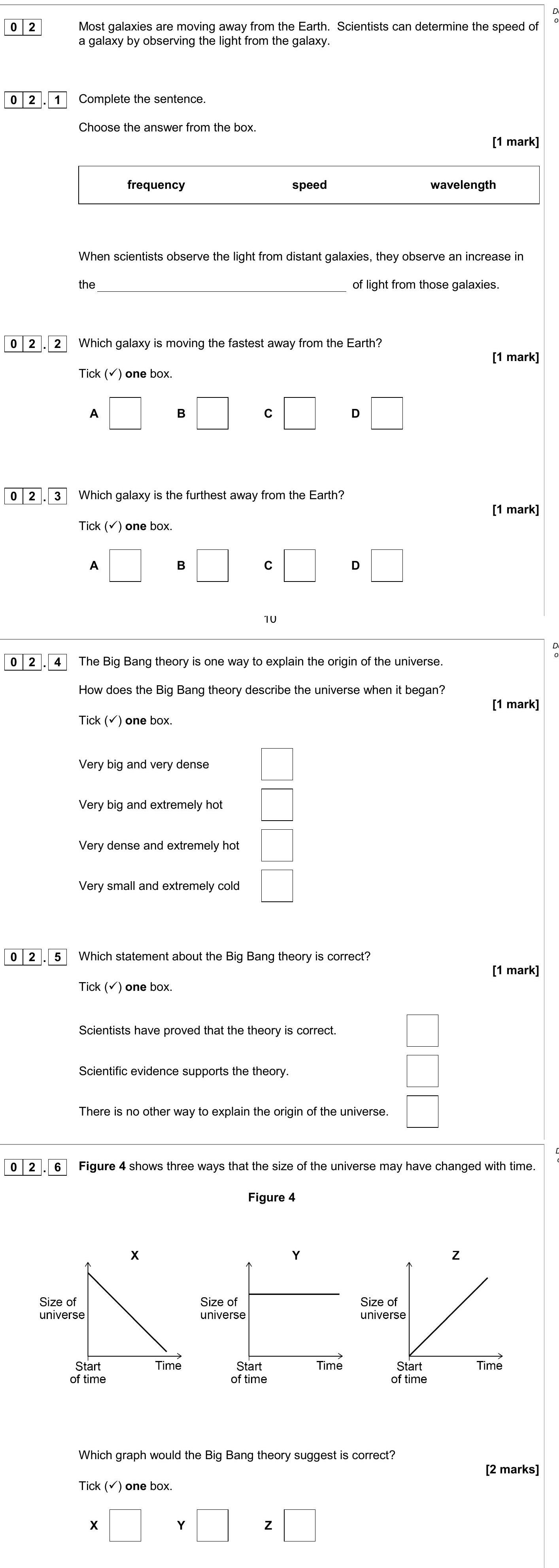 GCSE AQA Physics Red-shift: Most galaxies are moving away fr