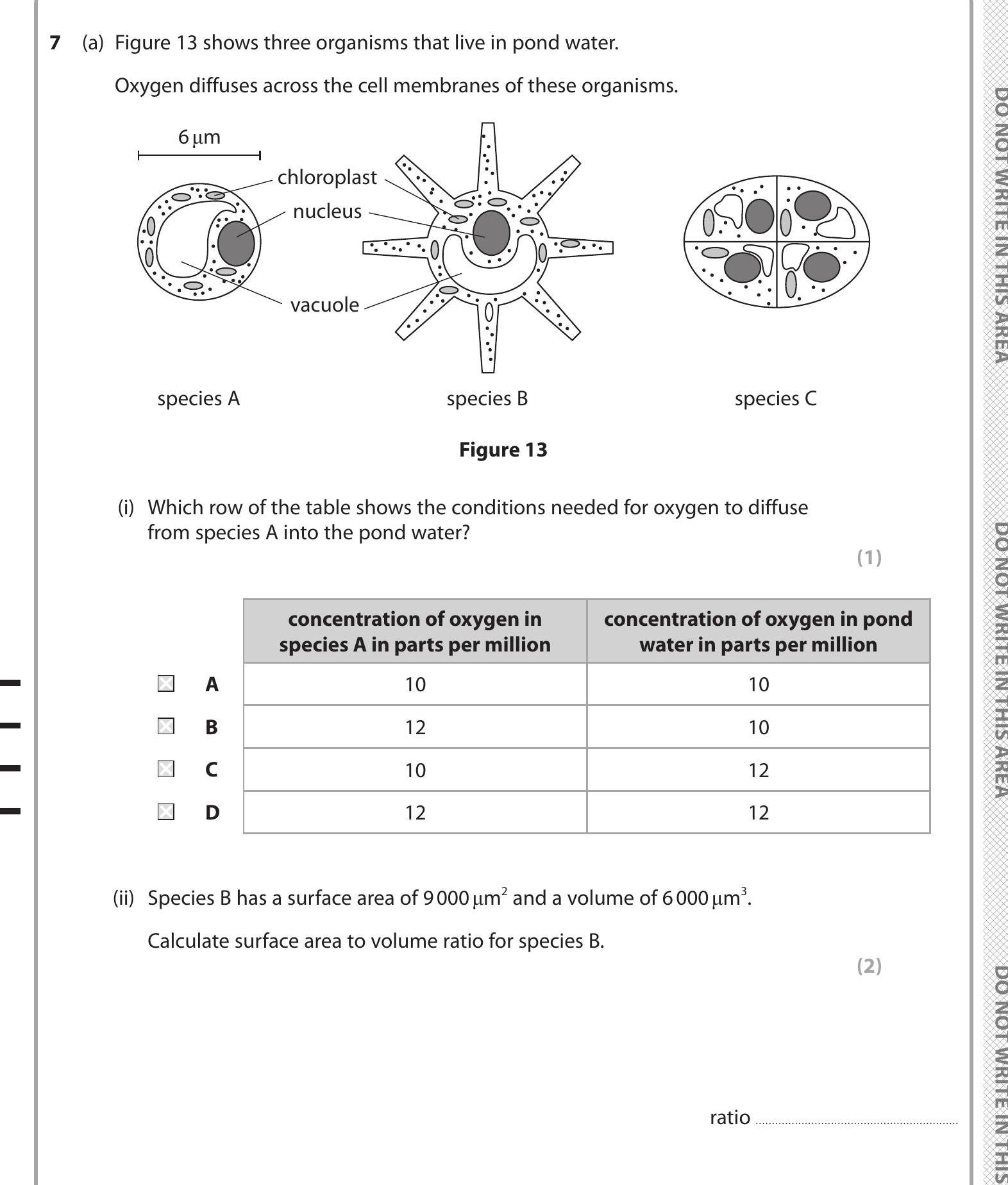 GCSE Edexcel Biology Diffusion, Osmosis, and Active Transport: Figure ...