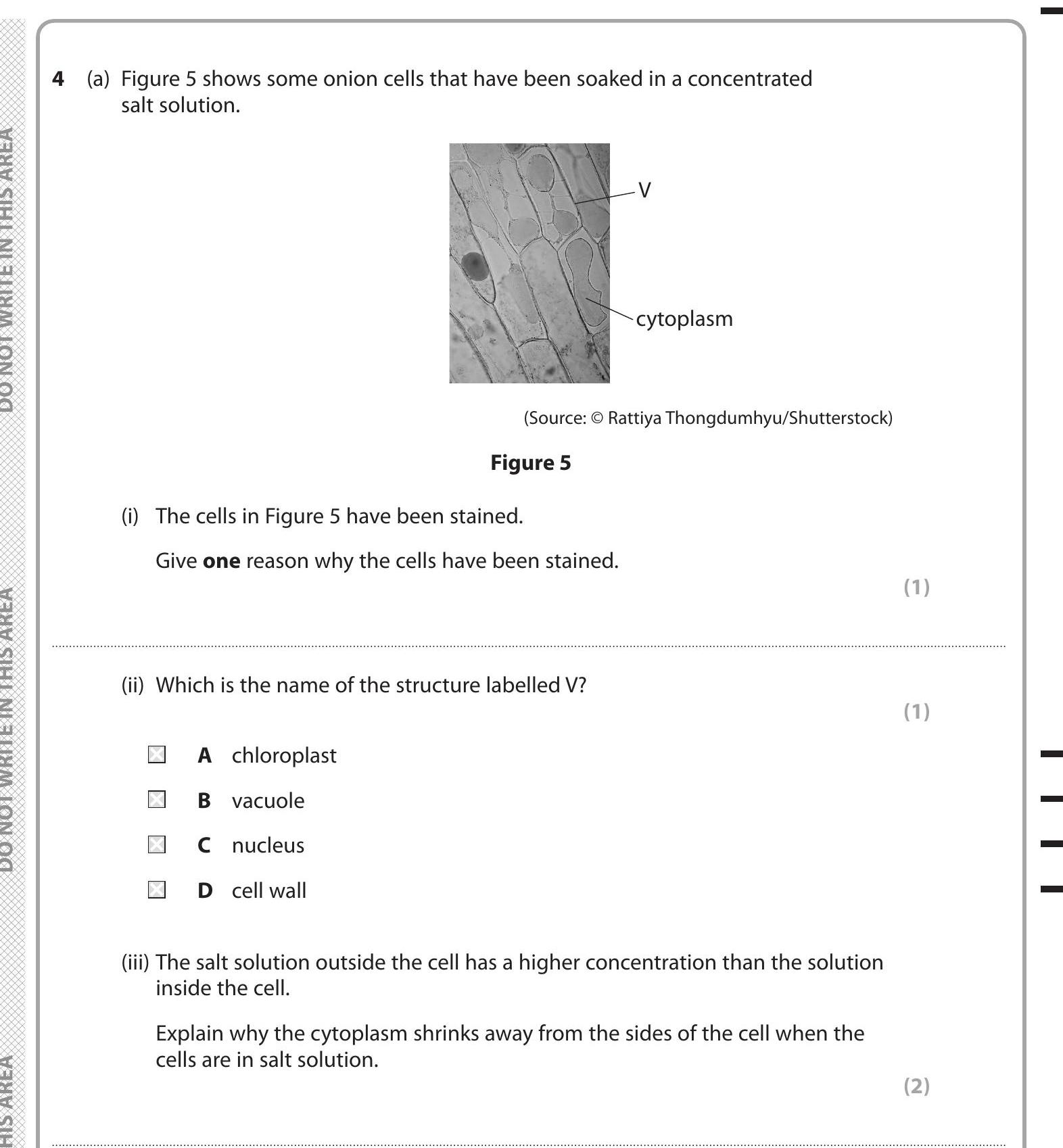 GCSE Edexcel Biology Diffusion, Osmosis, and Active Transport: Figure 5 ...