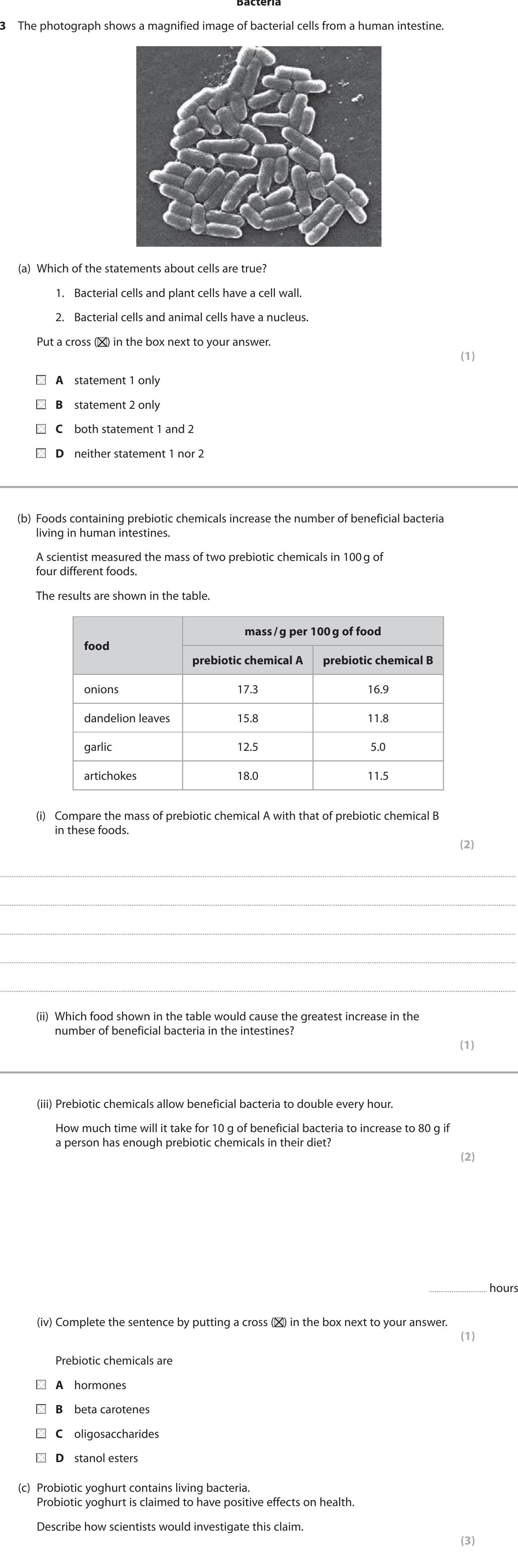 GCSE Edexcel Biology Classification: The photograph shows a magnified