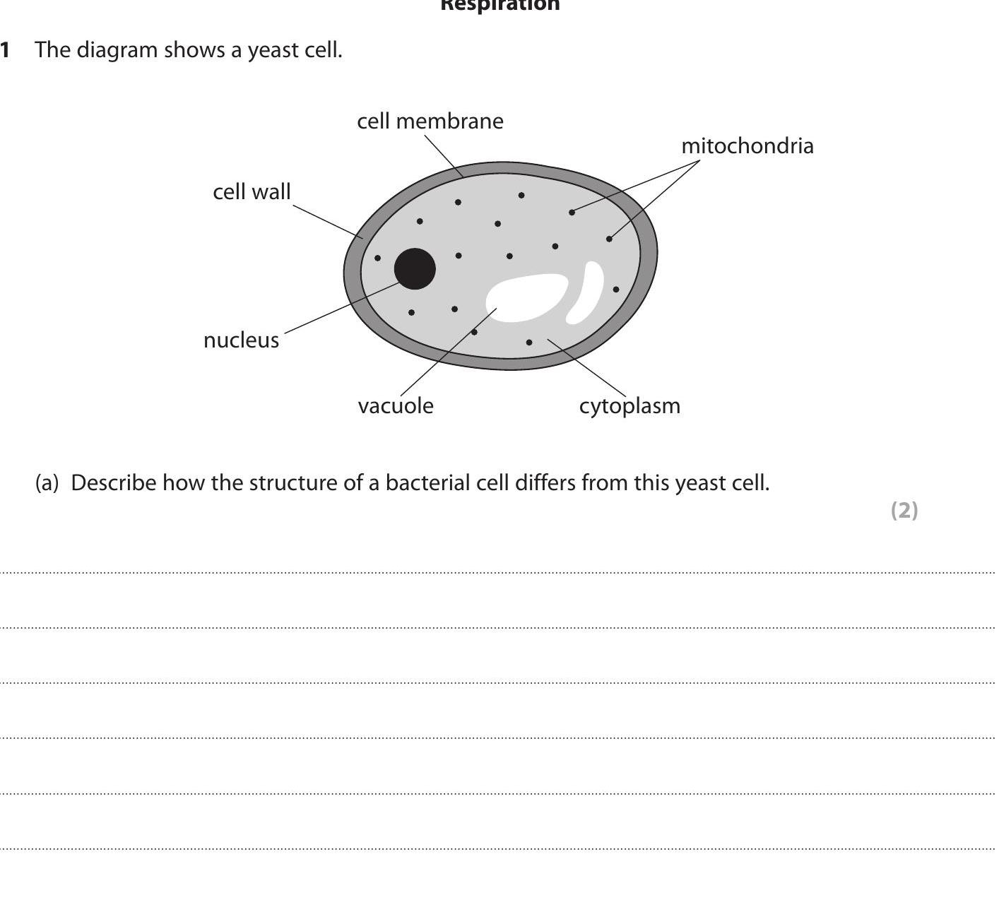 GCSE Edexcel Biology Prokaryotes and eukaryotes: The diagram shows a ...