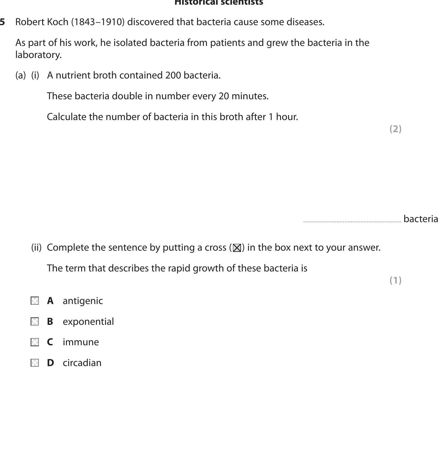GCSE Edexcel Biology Prokaryotes and eukaryotes: Robert Koch (1843–1910 ...