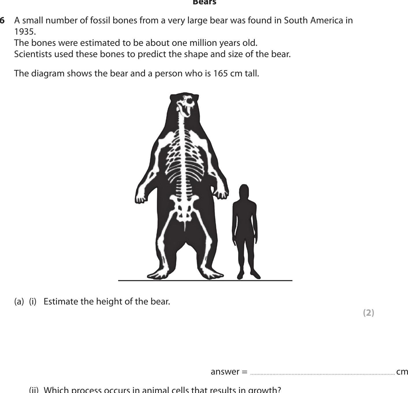 GCSE Edexcel Biology Mitosis vs miosis: A small number of fossil bones f