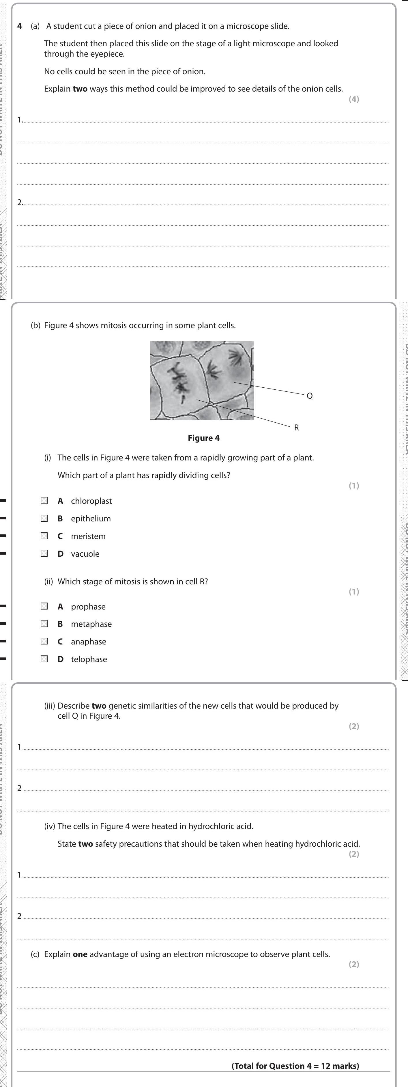 GCSE Edexcel Biology Combined Science Core Practical: Drawing specimen ...