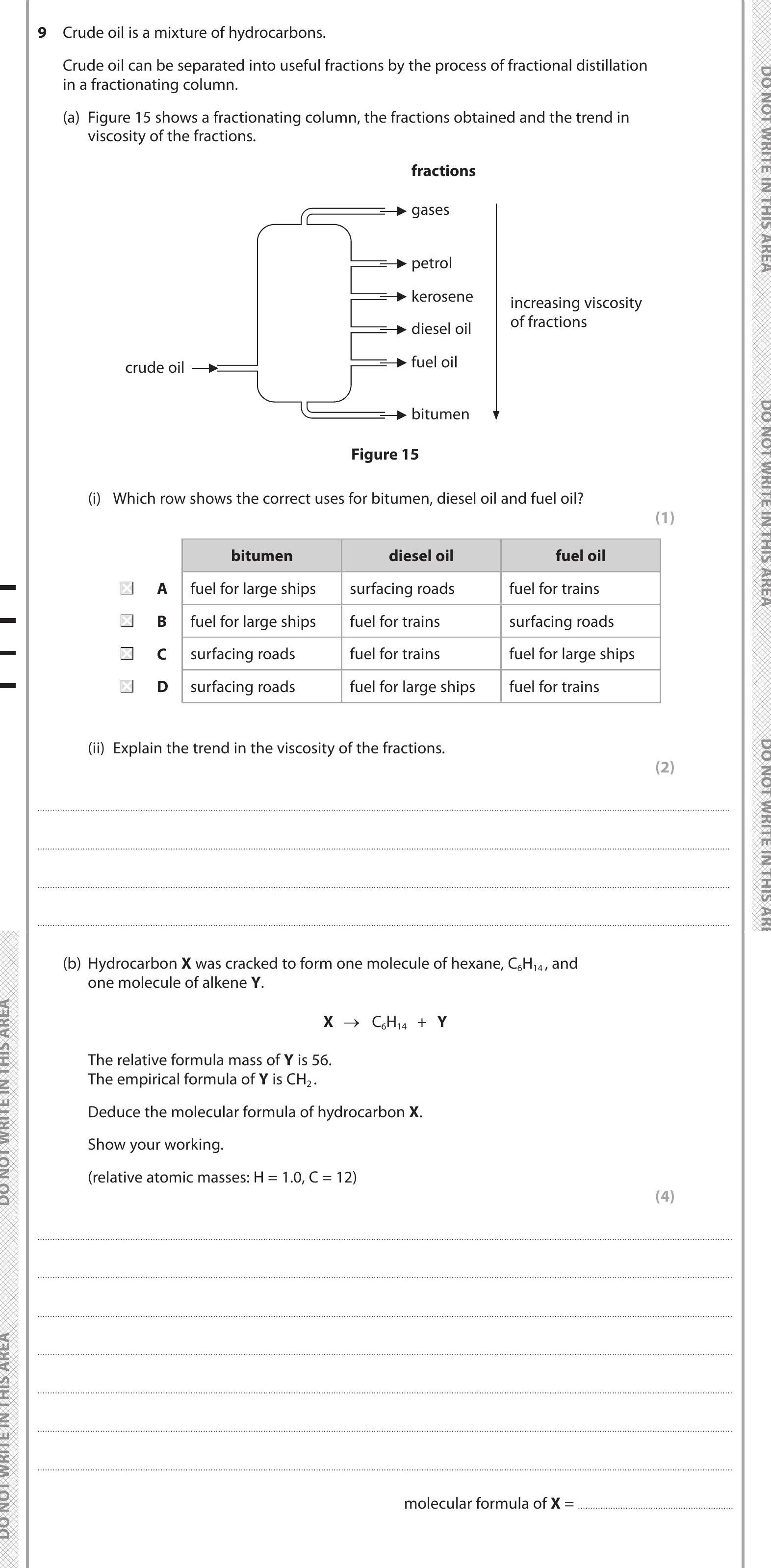 GCSE Edexcel Chemistry Cracking & Alkenes: Crude oil is a mixture of hydroc