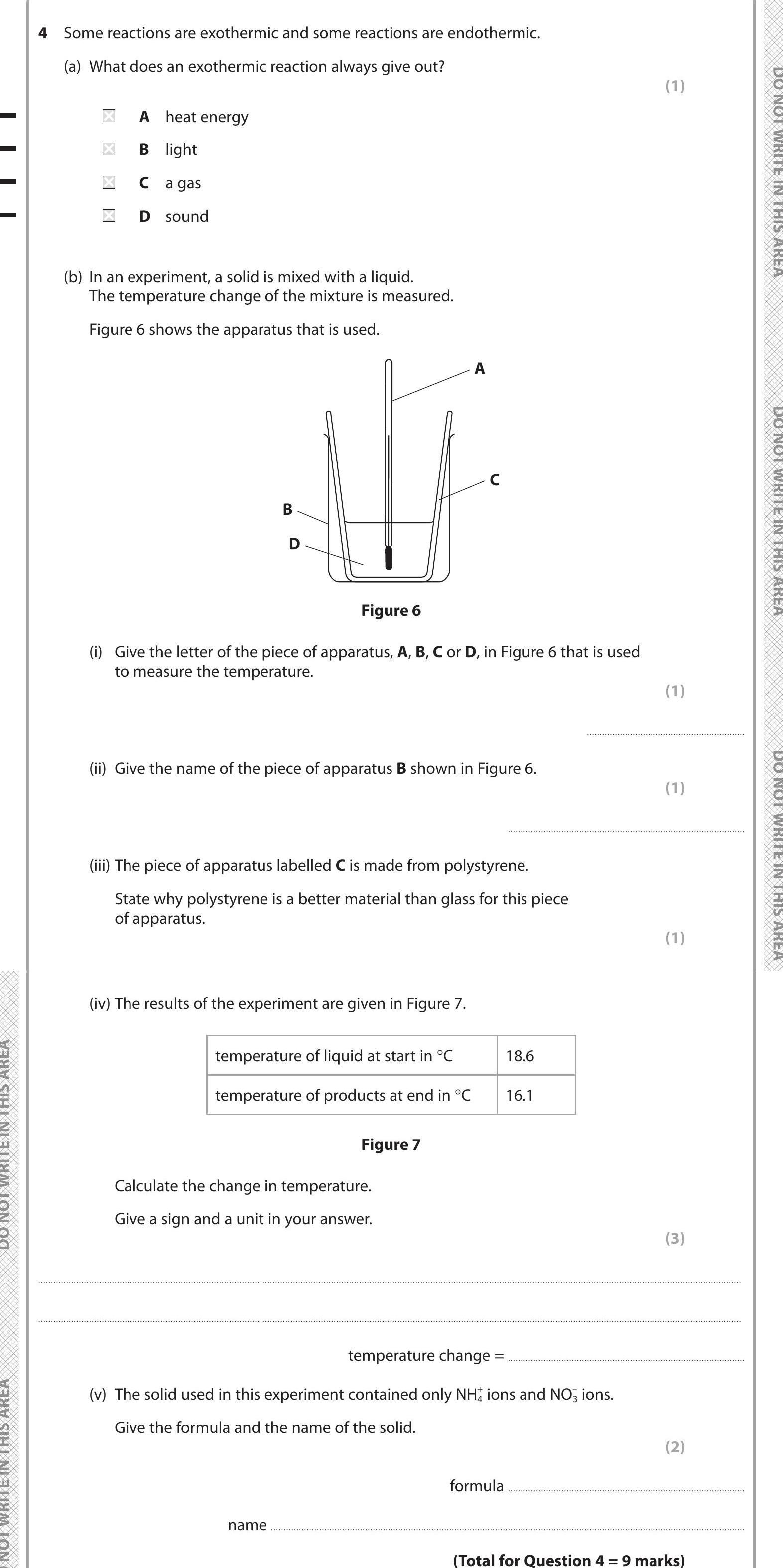 GCSE Edexcel Chemistry Endothermic and exothermic reactions: Some ...