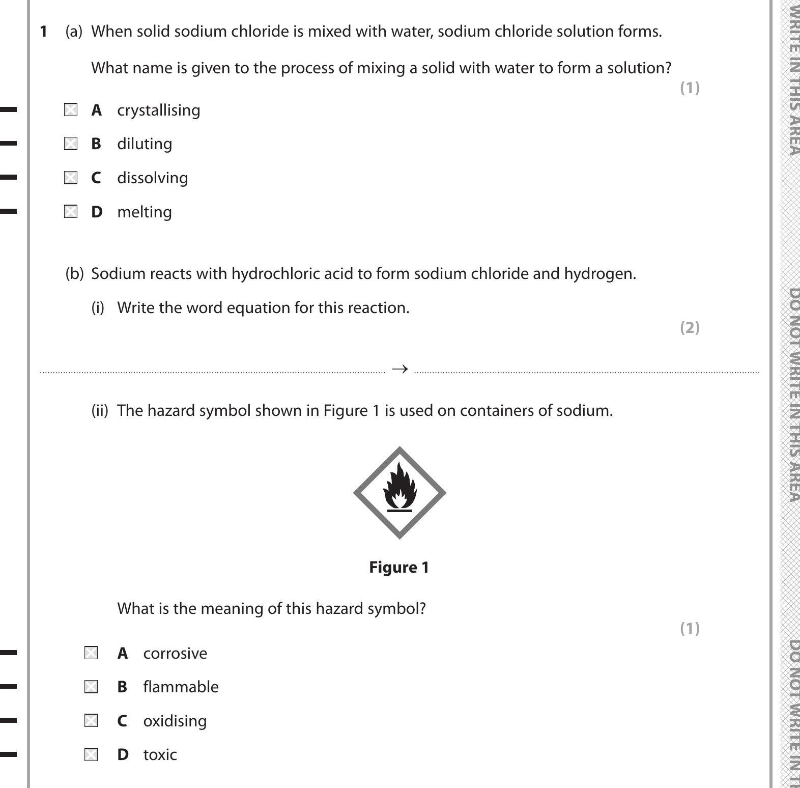 GCSE Edexcel Chemistry Acids and alkalis: When solid sodium chloride is mi