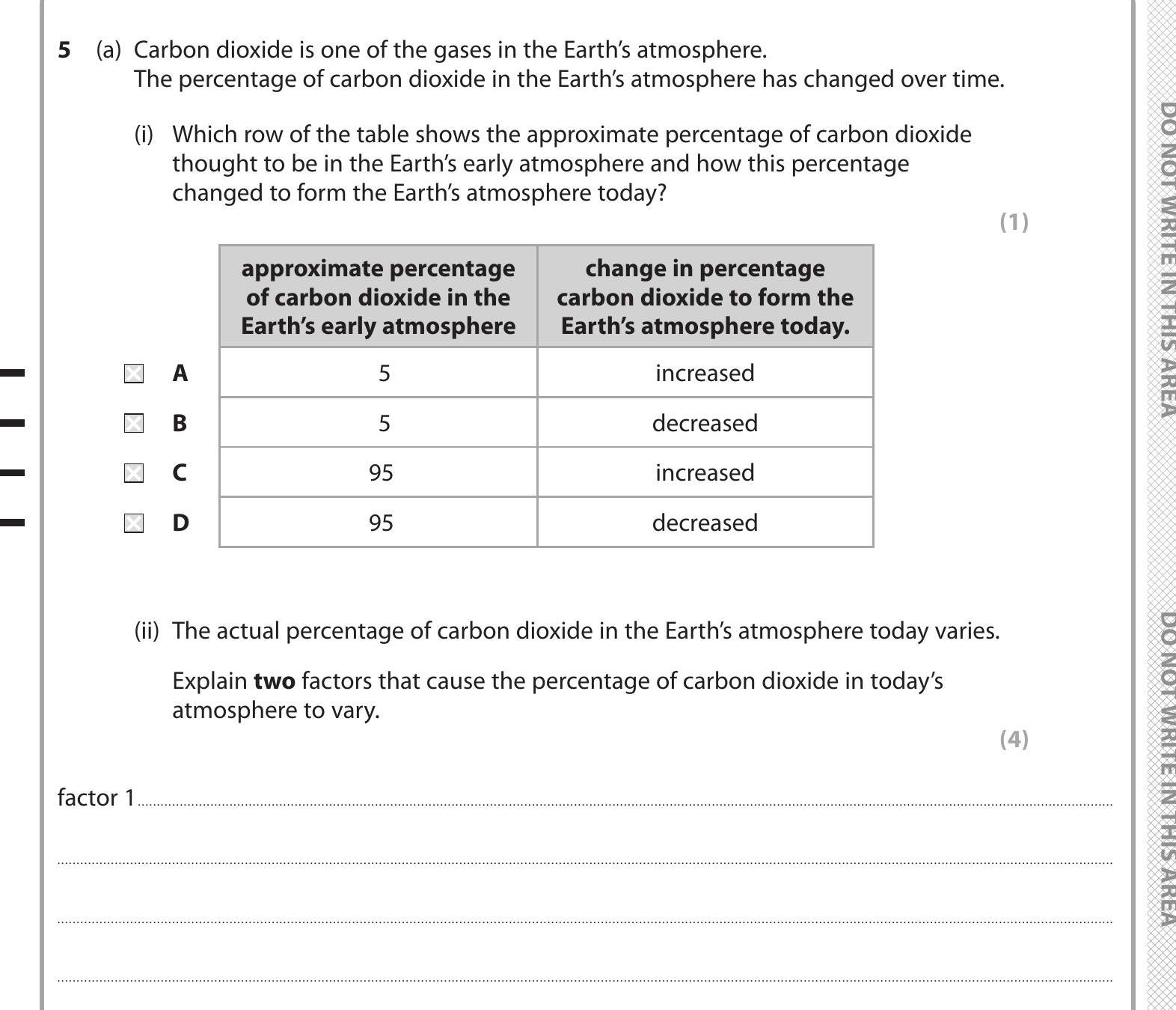 GCSE Edexcel Chemistry Climate change: Carbon dioxide is one of the gas