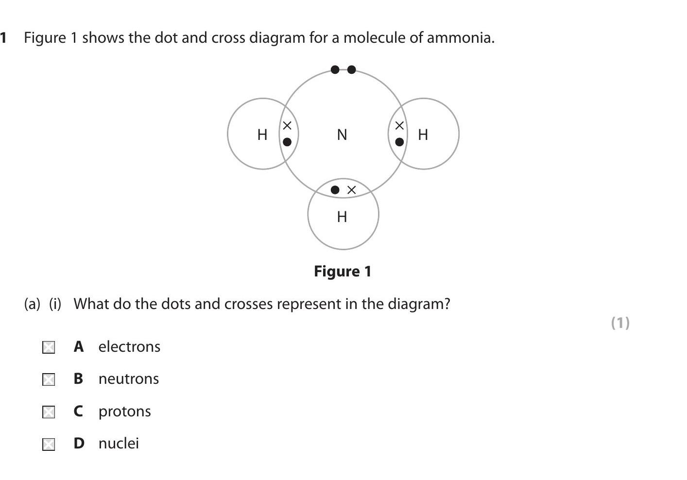 GCSE Edexcel Chemistry Simple molecular structures: Figure 1 shows the ...
