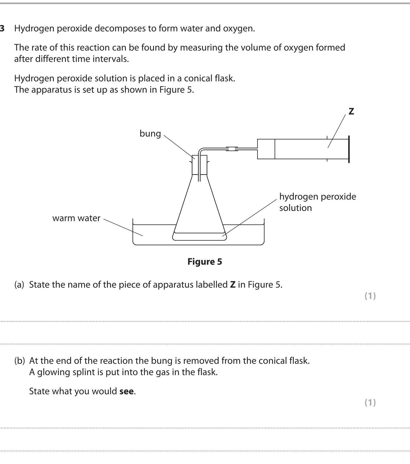 GCSE Edexcel Chemistry Calculating Rates of Reactions: Hydrogen ...