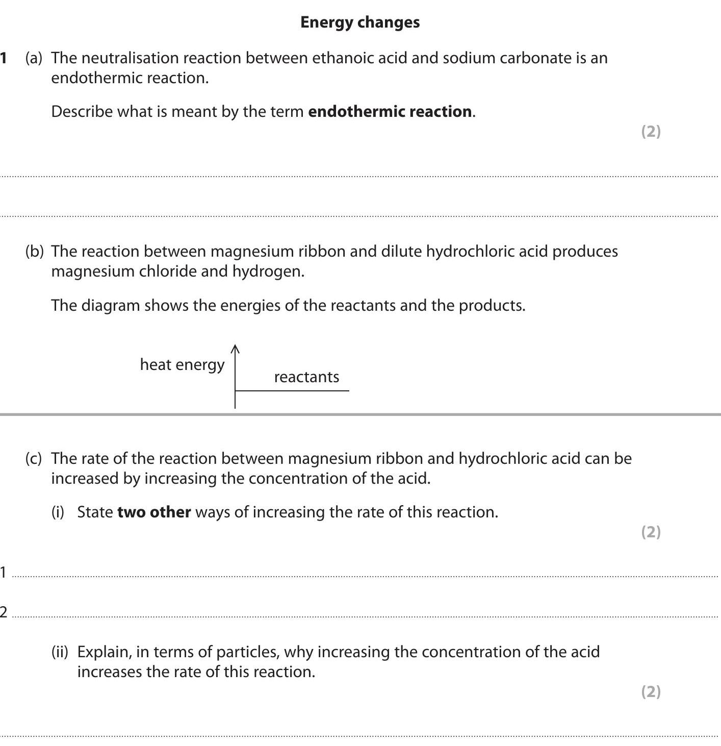 GCSE Edexcel Chemistry Calculating Rates of Reactions: The ...